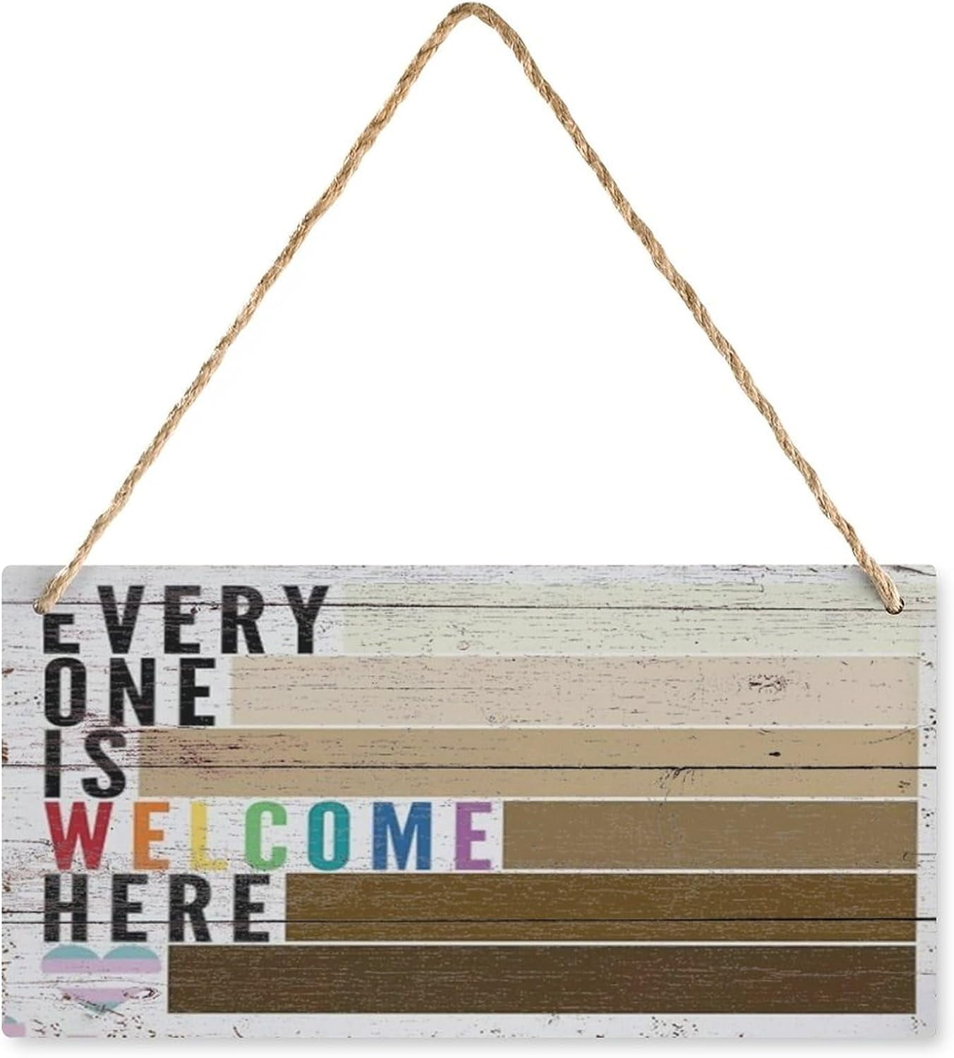 Funny Farmhouse Style Wood Sign Everyone Is Welcome Here Wall Art ...