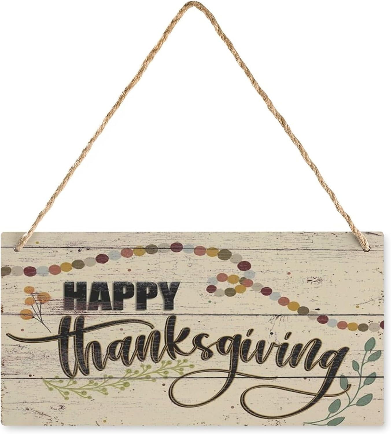 Funny Farmhouse Style Wood Sign Happy Thanksgiving Signs Fall Decor ...