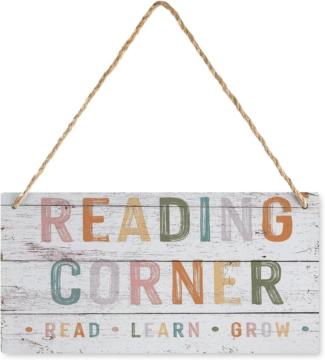 Funny Farmhouse Style Wood Sign Reading Corner Decor Classroom ...