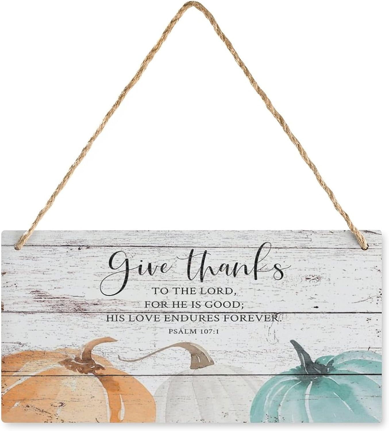 Funny Farmhouse Style Wood Sign Thanksgiving Sign Give Thanks Sign Fall ...