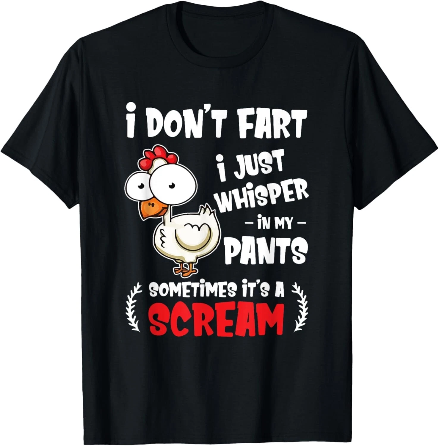 Funny Farting Chicken Lover I Dont Fart I Whisper In My Gift Shirt, for ...