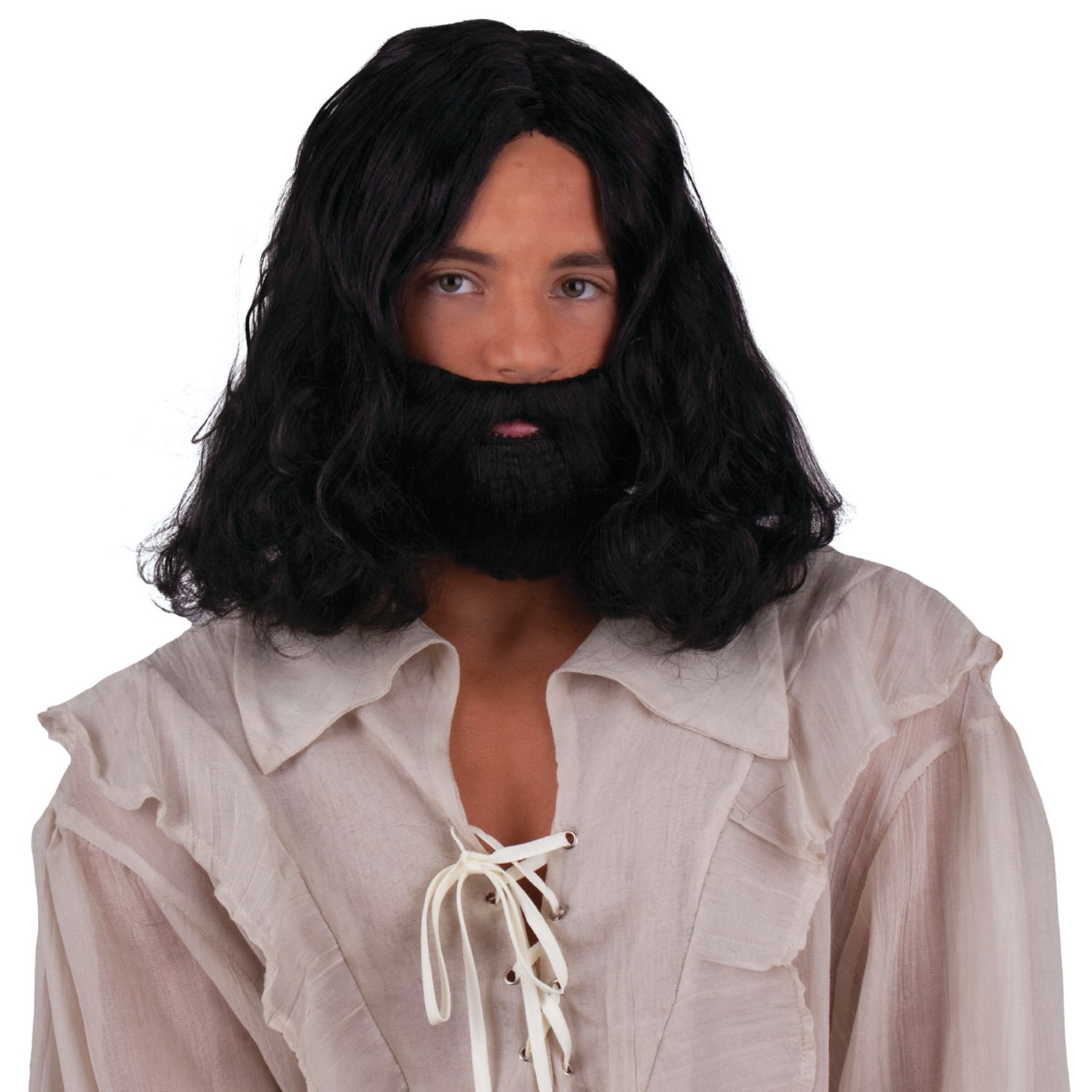 Funny Fashion Ancient Holy Man Costume 2pc Halloween Jesus Wig & Beard ...