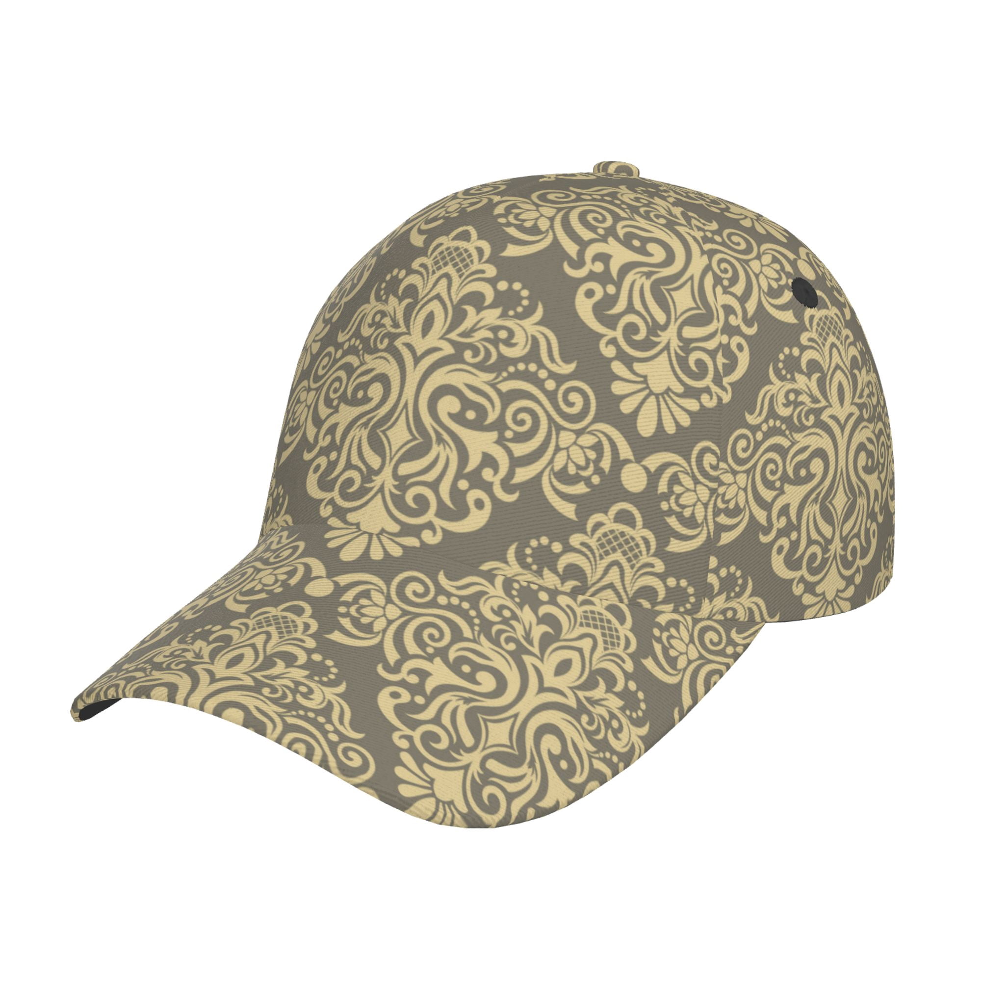 Funny Fashion European classical flower background Baseball Cap ...