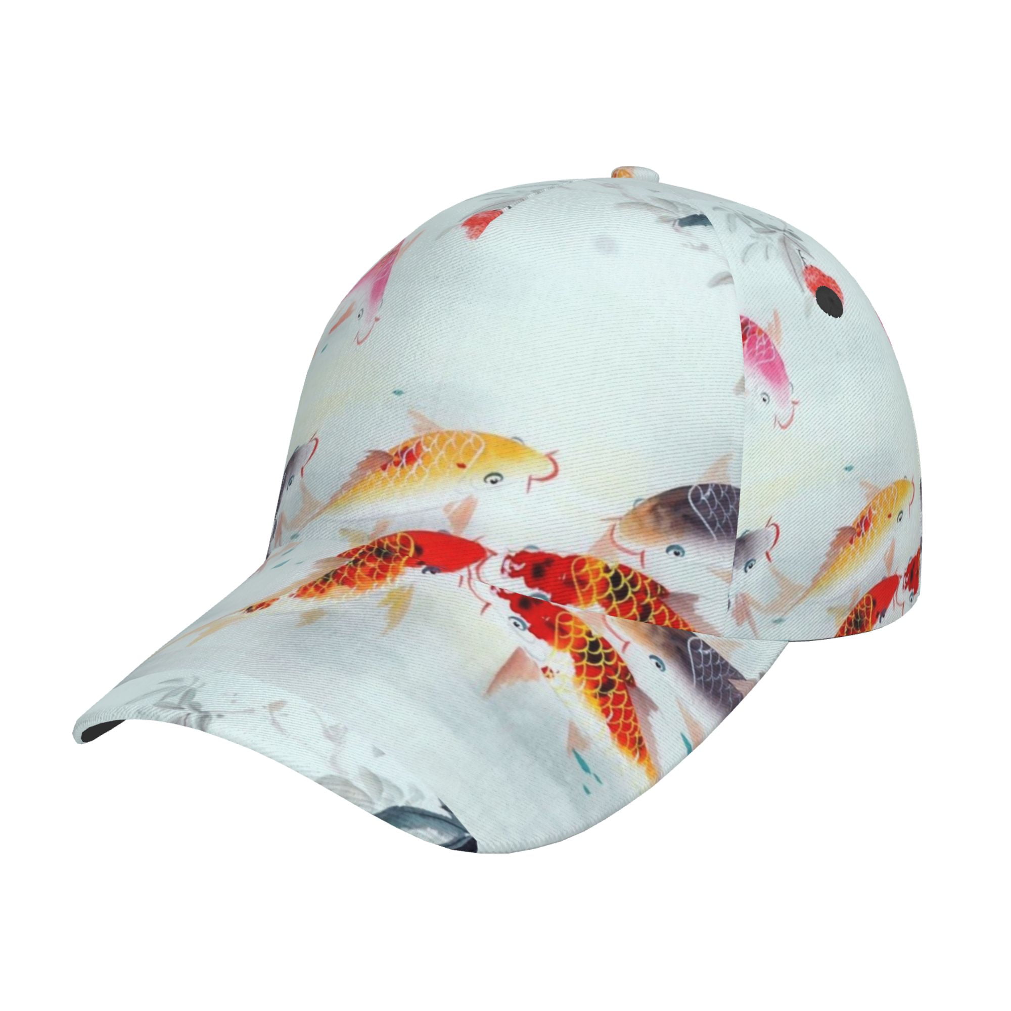 Funny Fashion Fish Baseball Cap Adjustable for Men Women Casual Hats ...