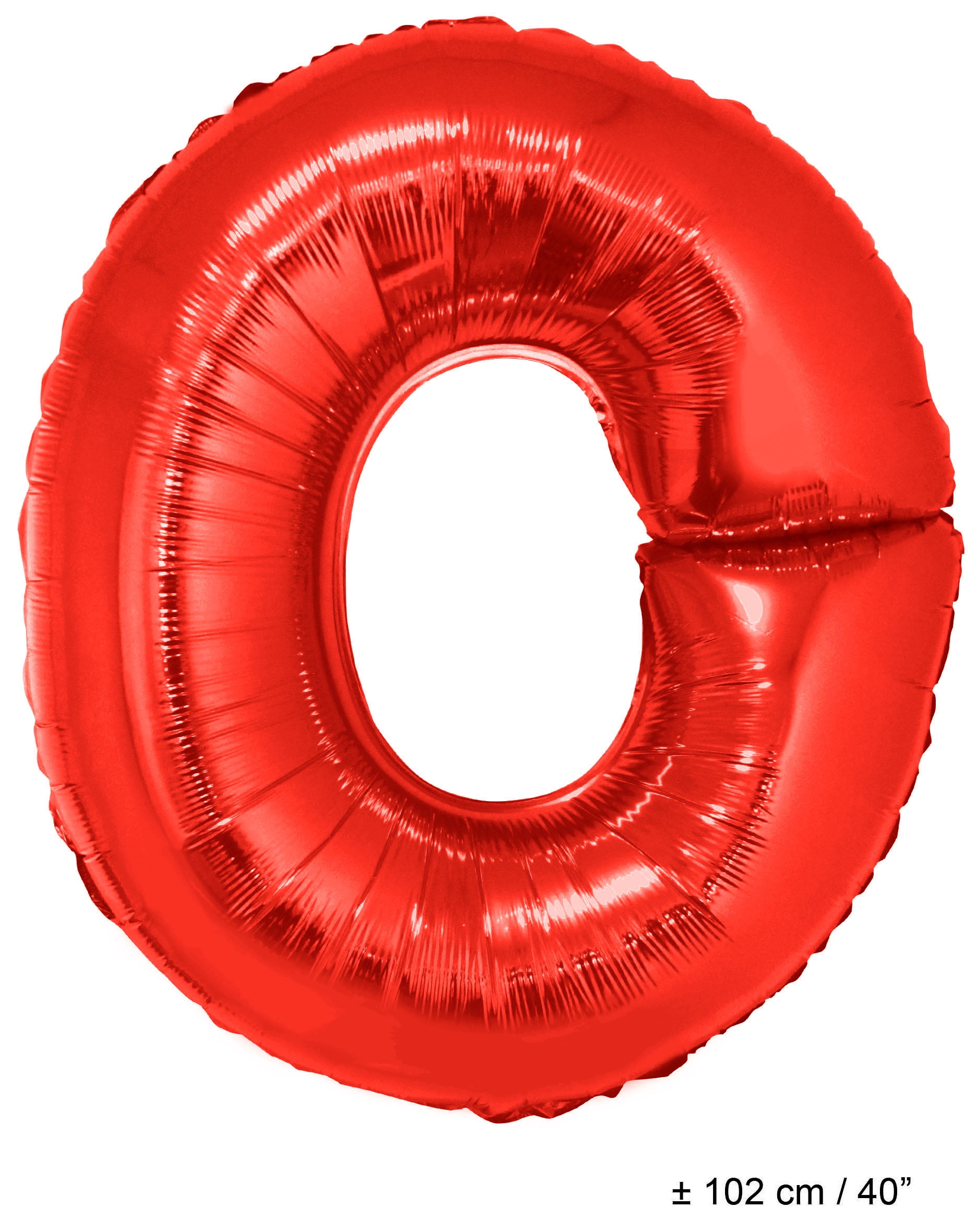Funny Fashion Letter O Solid Helium Quality Metallic Red 40" Jumbo ...