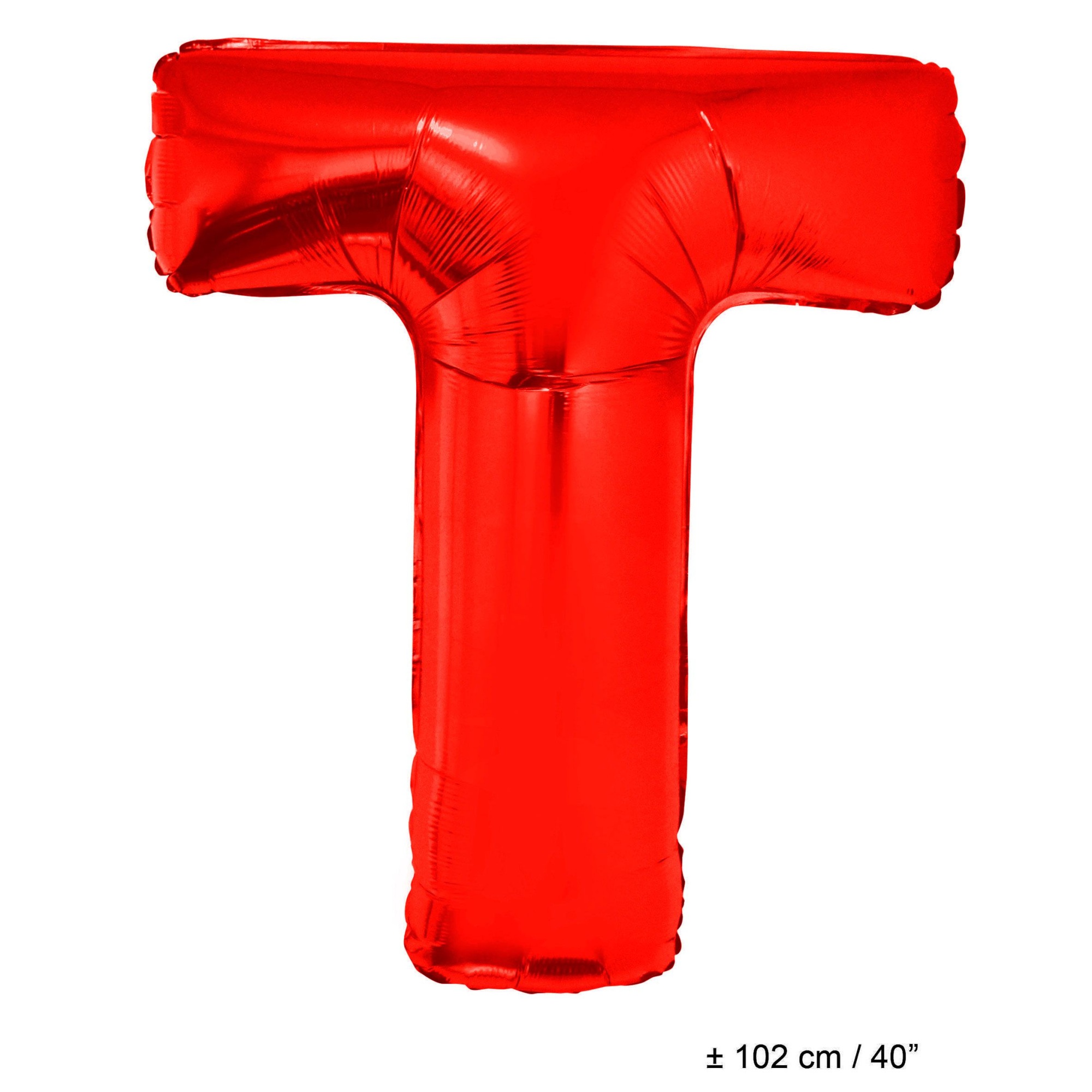 Funny Fashion Letter T Solid Helium Quality Metallic Red 40" Jumbo ...