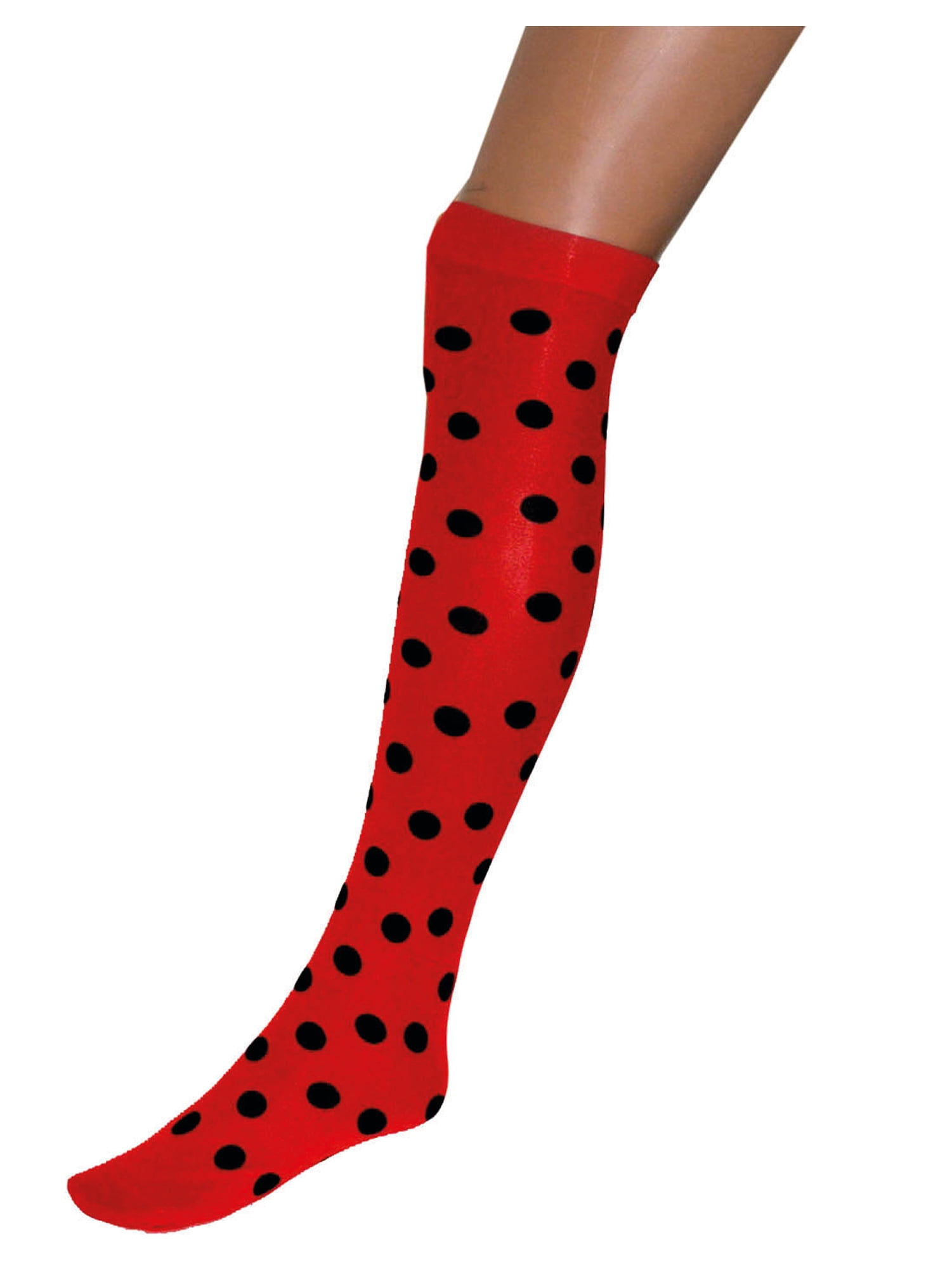Polka Dotted Sexy Ladybug Women Overknee Costume Halloween Stockings ...