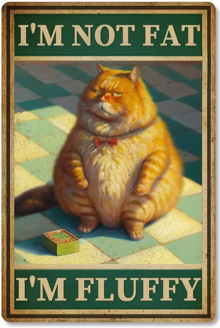 Funny Fat Orange Cat 120 Pieces Wooden Jigsaw Puzzles For Adults- I'M ...