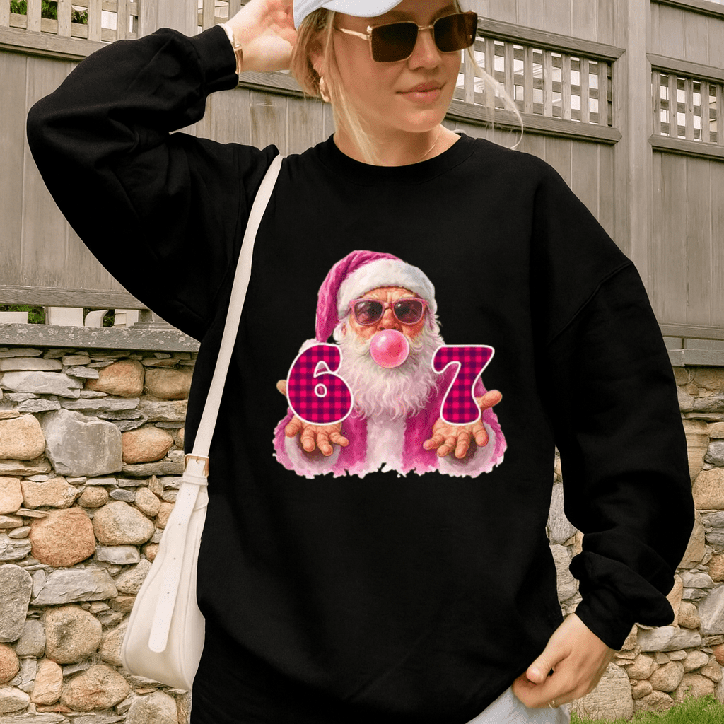 Funny Father Christmas Bubble Gum Six Seven Meme Holiday Fun Sweatshirt ...
