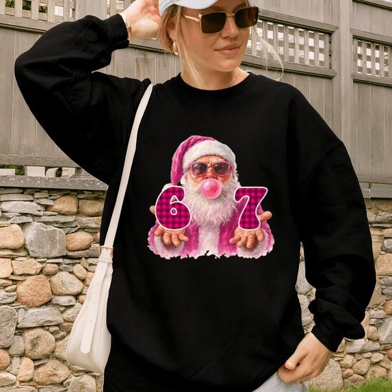 Funny Father Christmas Bubble Gum Six Seven Meme Holiday Fun Sweatshirt ...