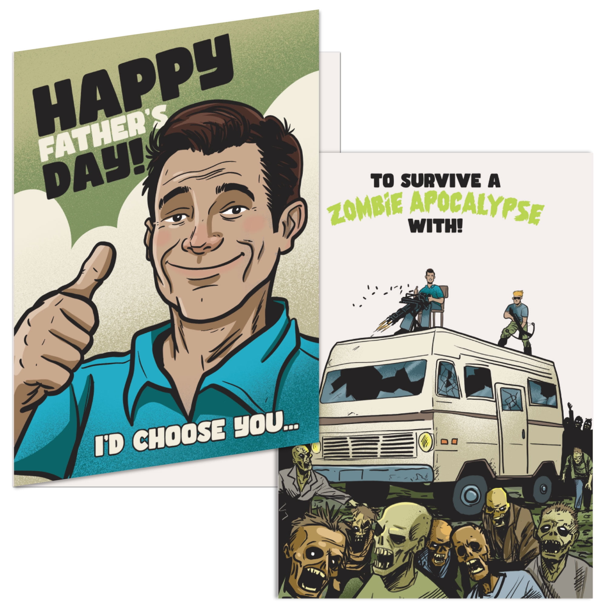 Funny Father's Day Cards I'd Choose You to Survive a Zombie Apocalypse ...