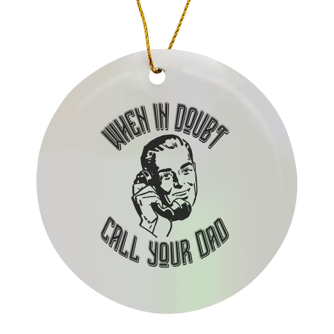 3drose, Funny Fathers Day Typography Call Dad Design, Circle Porcelain ...