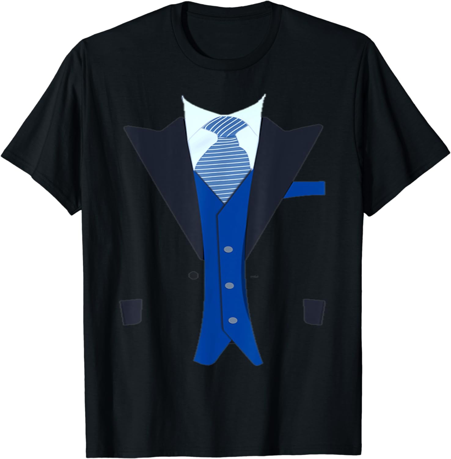 Funny Faux Fake Tuxedo Suit top with Vest and tie T-shirt T-Shirt ...