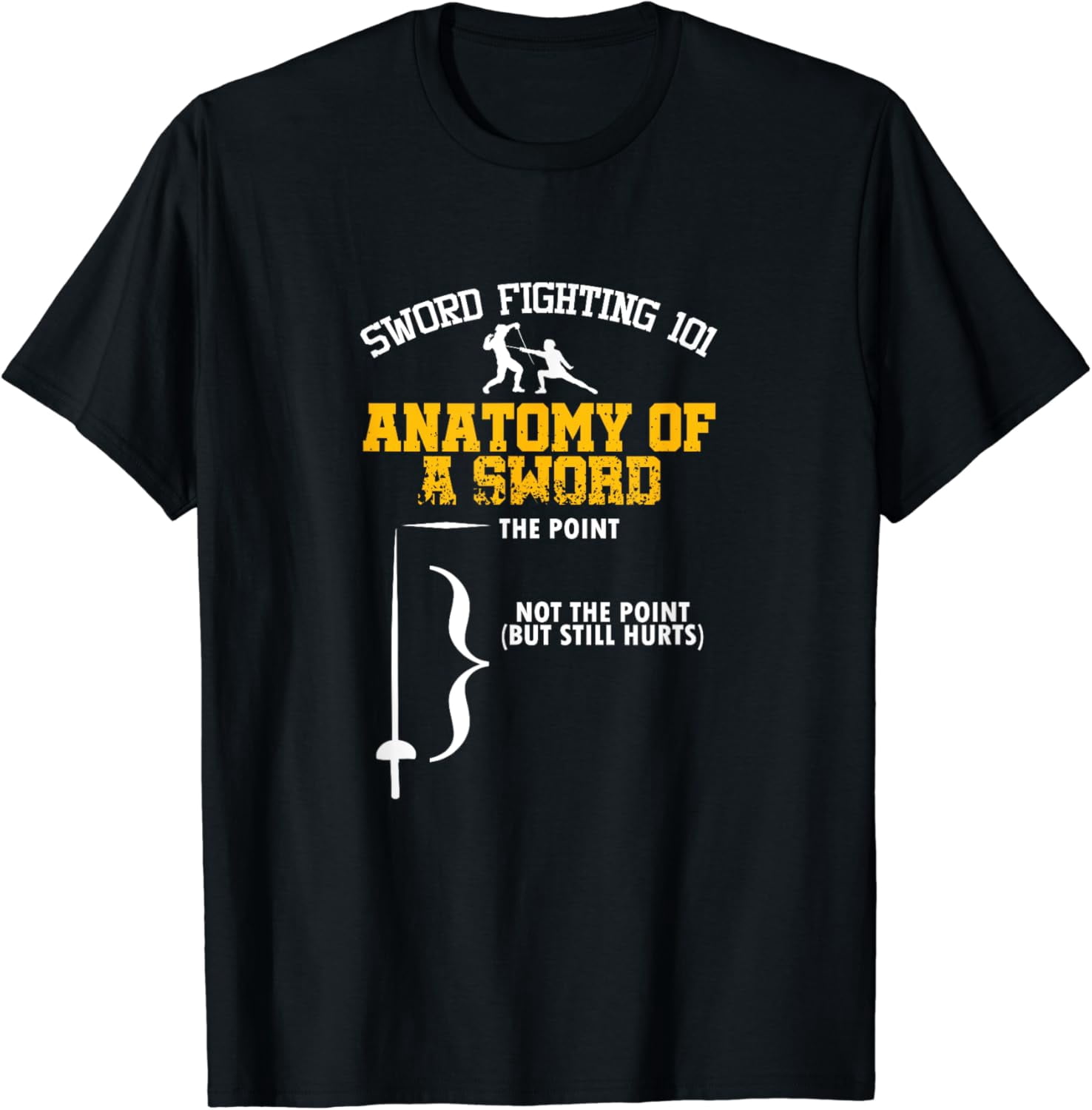 Funny Fencing Anatomy Sword Fighting Fencer T-Shirt - Walmart.com