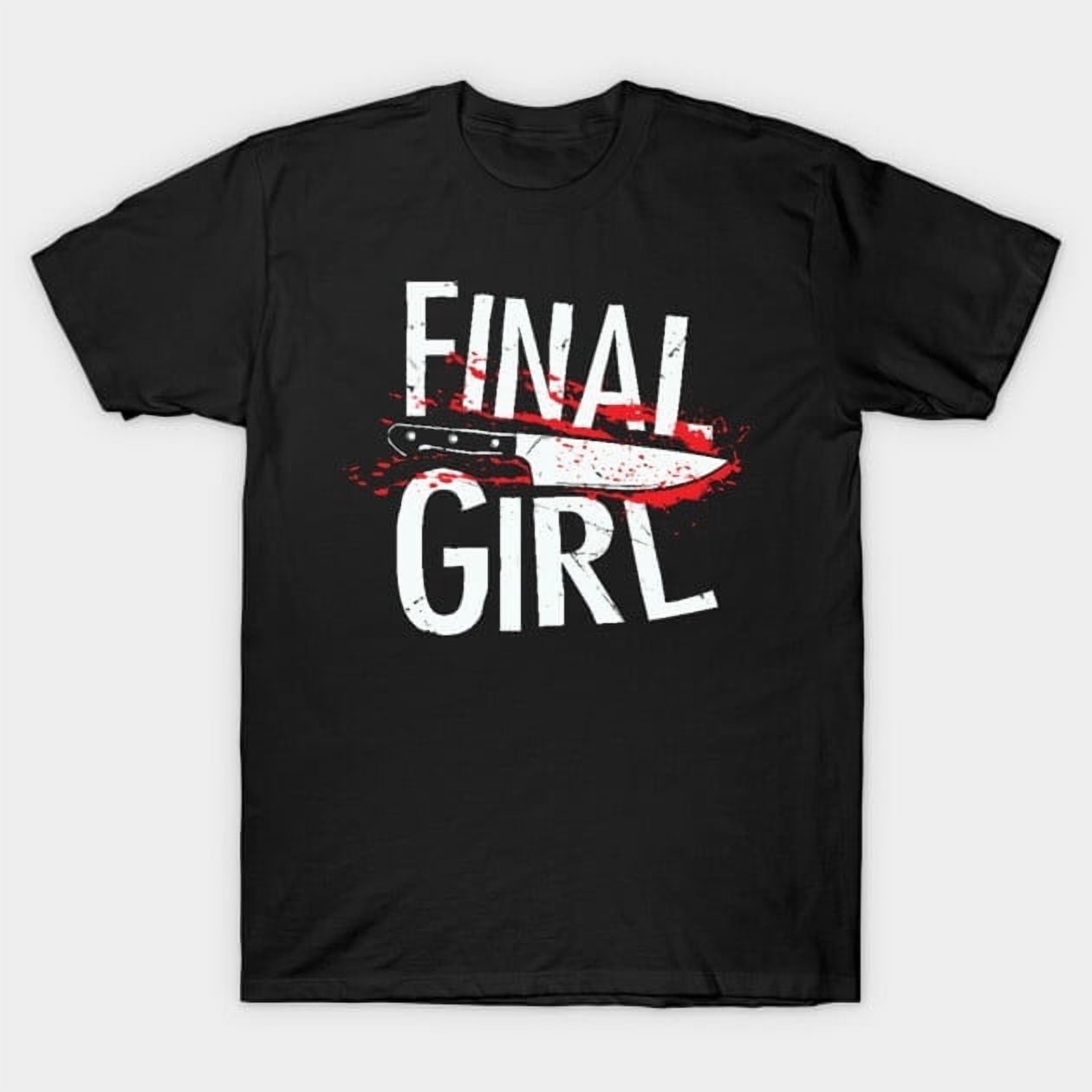 Funny Final Girl Horror Movie Trope Artwork Print, H37609 T-Shirt, for ...