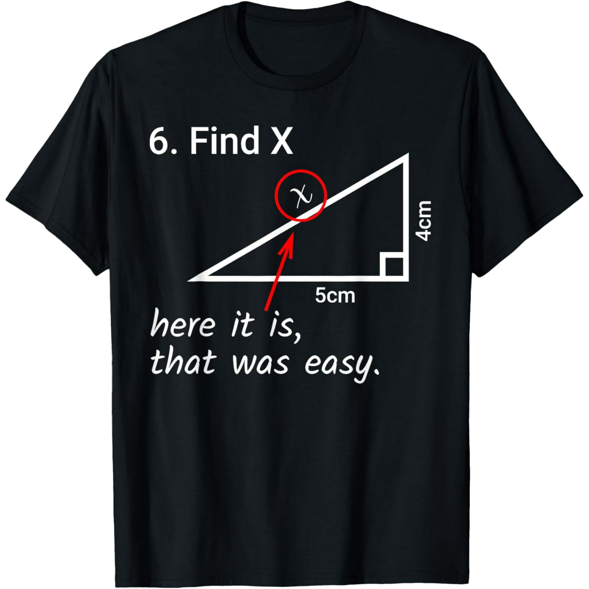 Funny Find X Math Joke Unisex Teacher Student Short Sleeve Graphic Tee ...