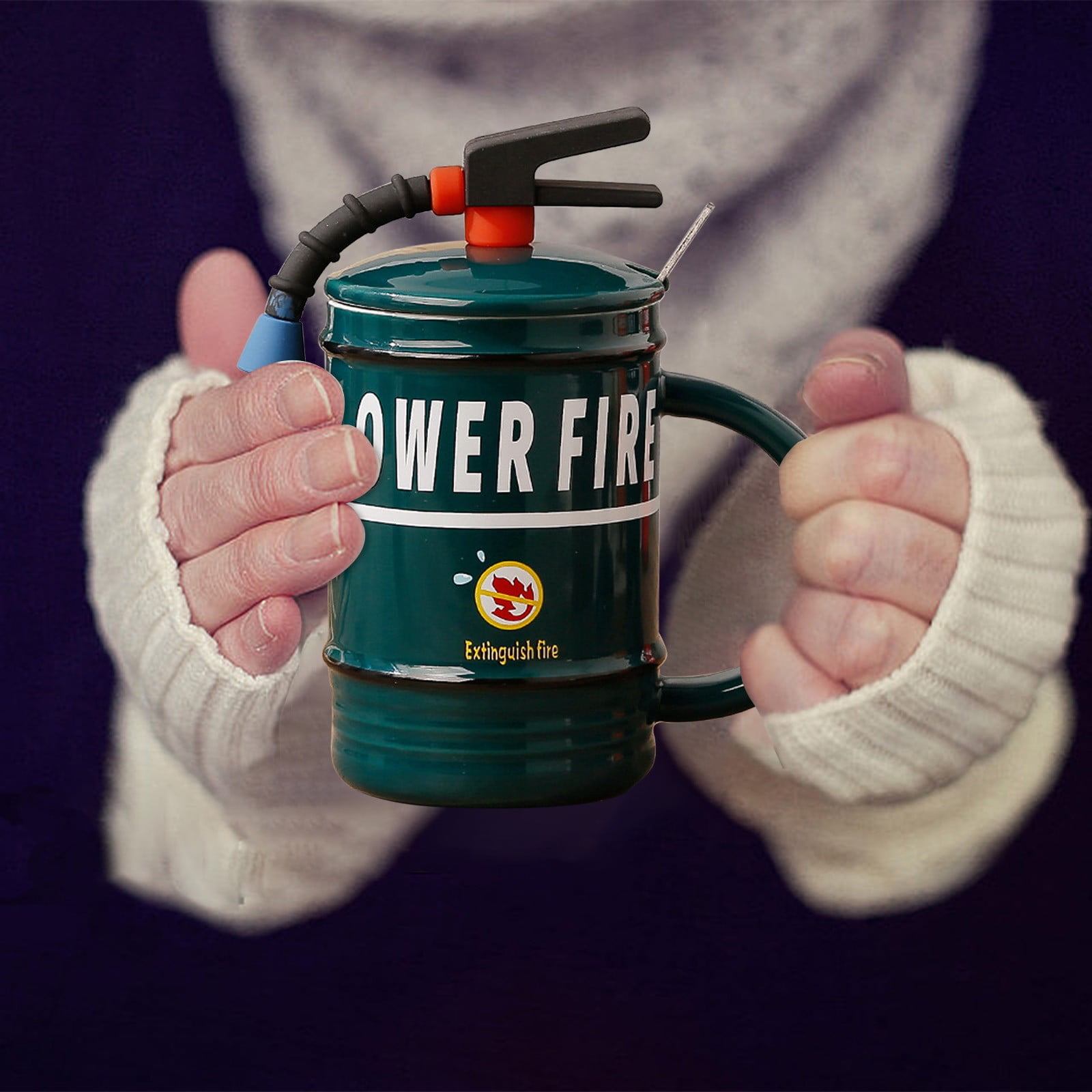Funny Fire Extinguisher Ceramic Mug Interesting Design Large Capacity ...