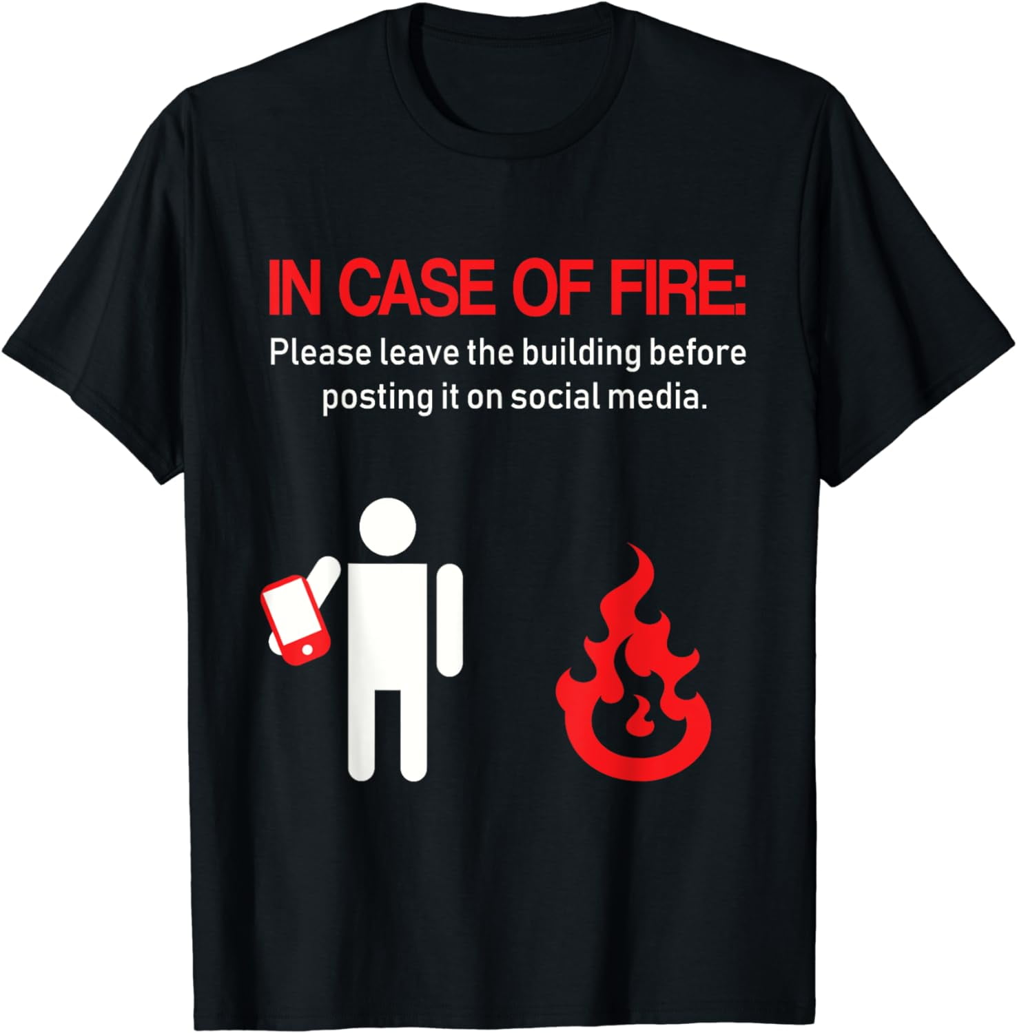 Funny Fire Fighter In case of fire shirt millennials T-Shirt - Walmart.com
