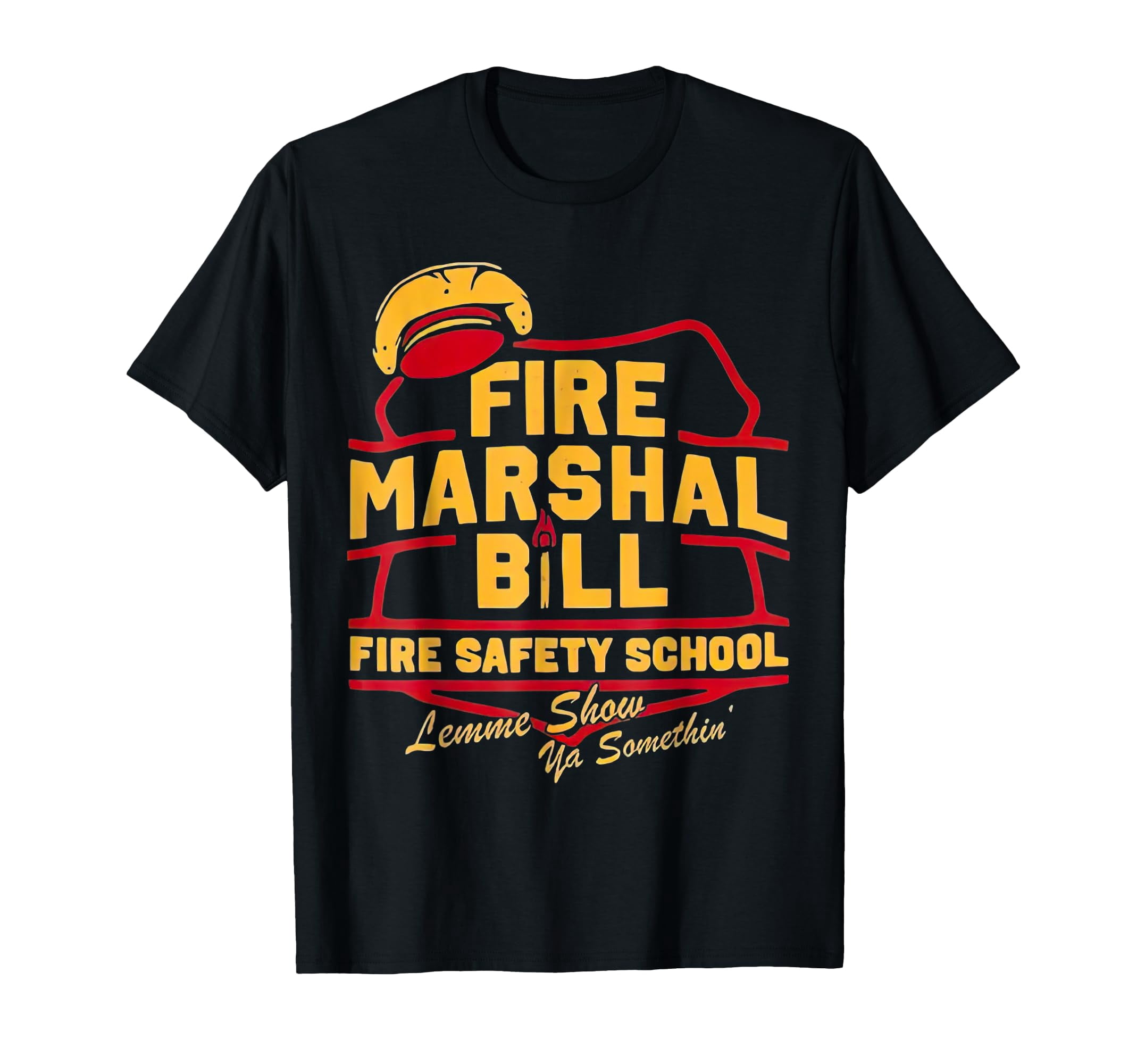 Funny Fire Safety Education T-Shirt with Colorful Cartoon Firefighter ...