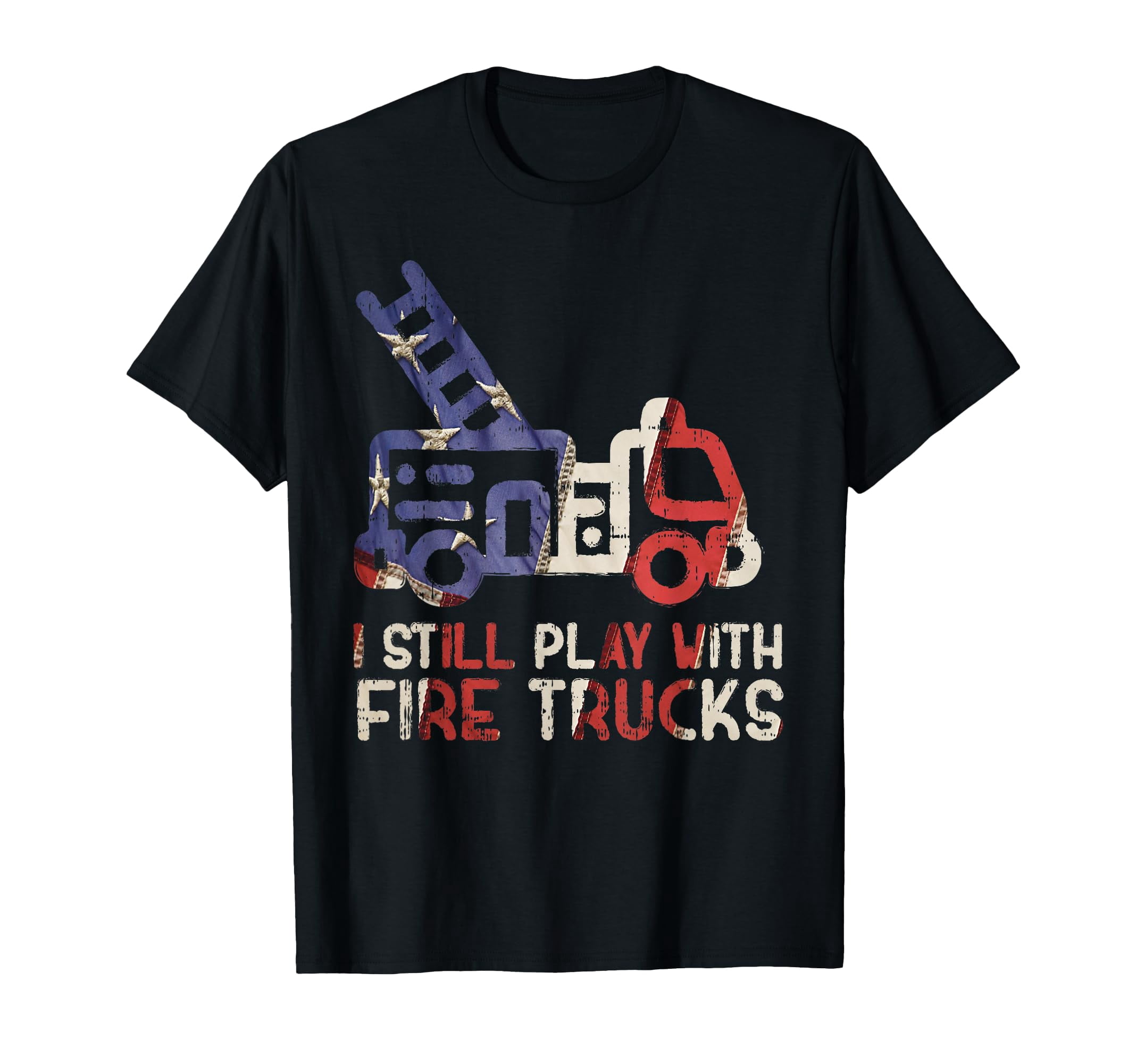 Funny Firefighter Fire Truck Design T-Shirt for Fireman Gift and ...