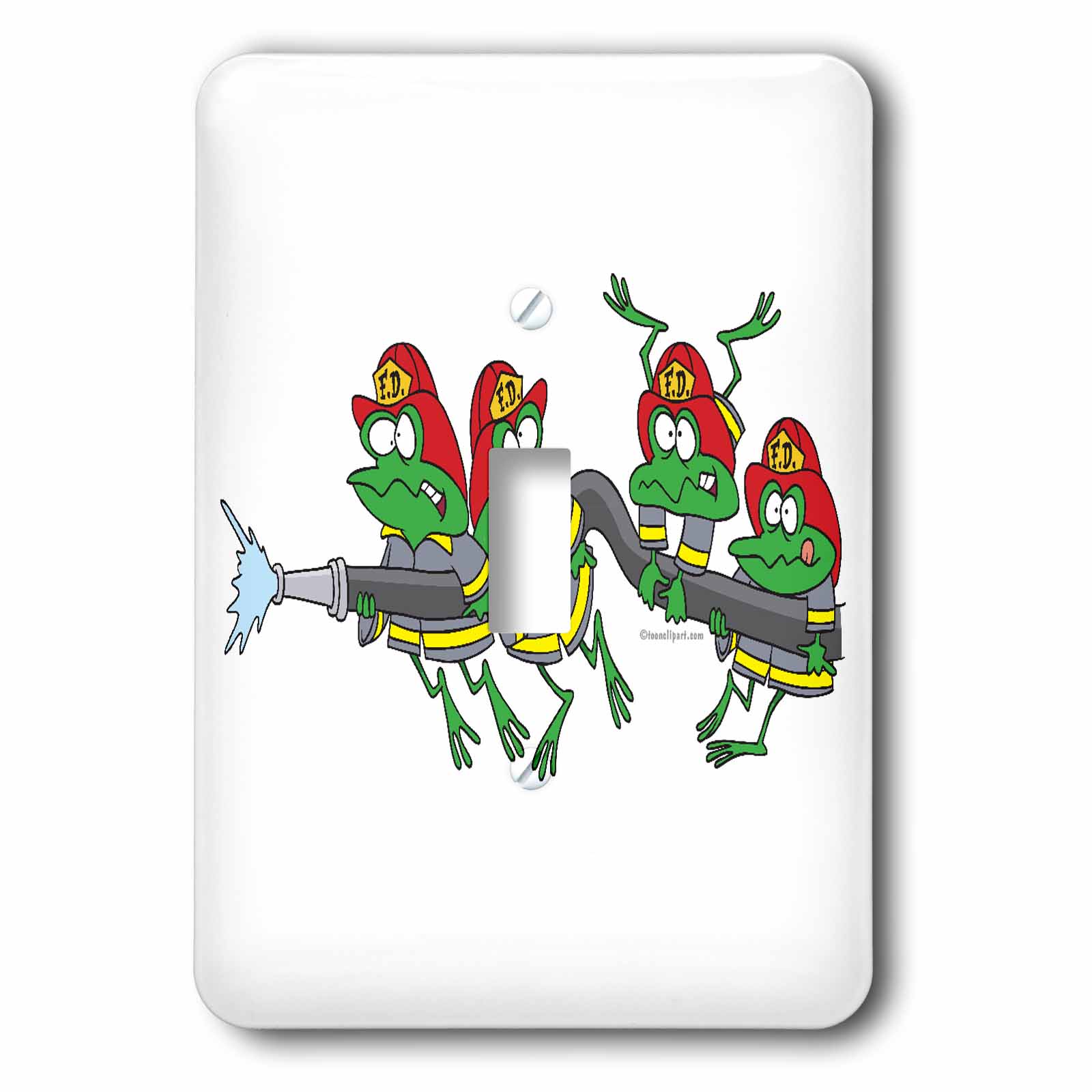 Funny Firefighter Froggy Frogs single toggle switch lsp-104055-1 ...