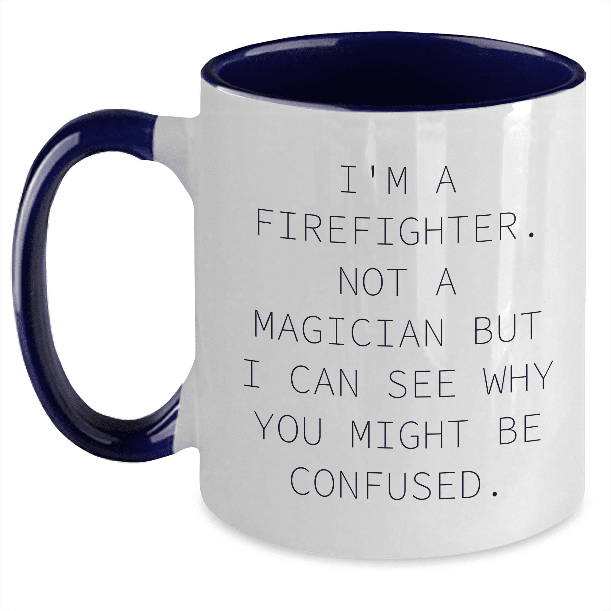 Funny Firefighter Gifts from Men, Unique Two Tone Coffee Mugs for ...