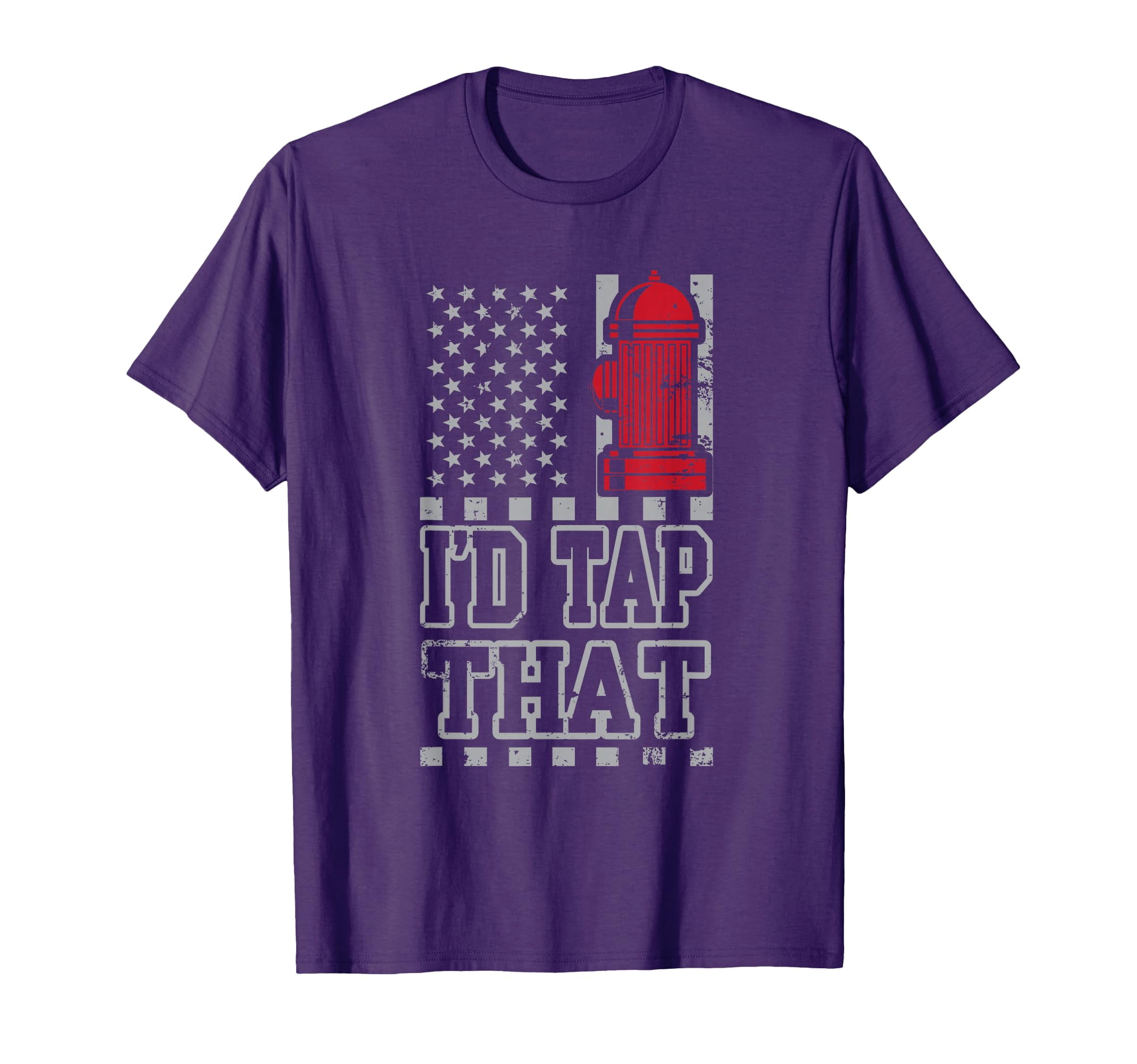 Funny Firefighter Pride T-Shirt with Graphic Fire Hydrant and American ...
