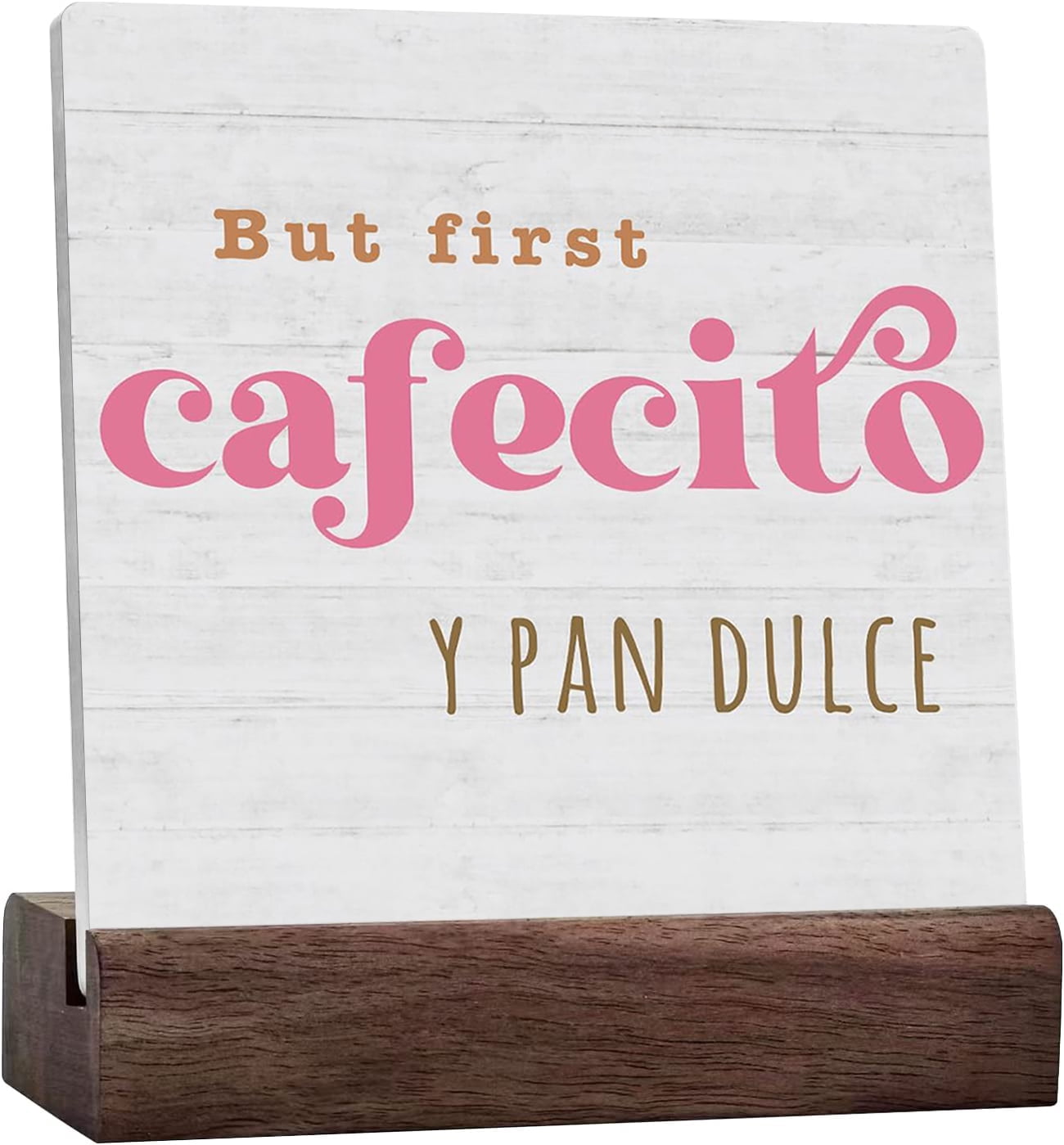 Funny But First Cafecito Coffee Bar Sign, Home Office Ceramic Desk ...