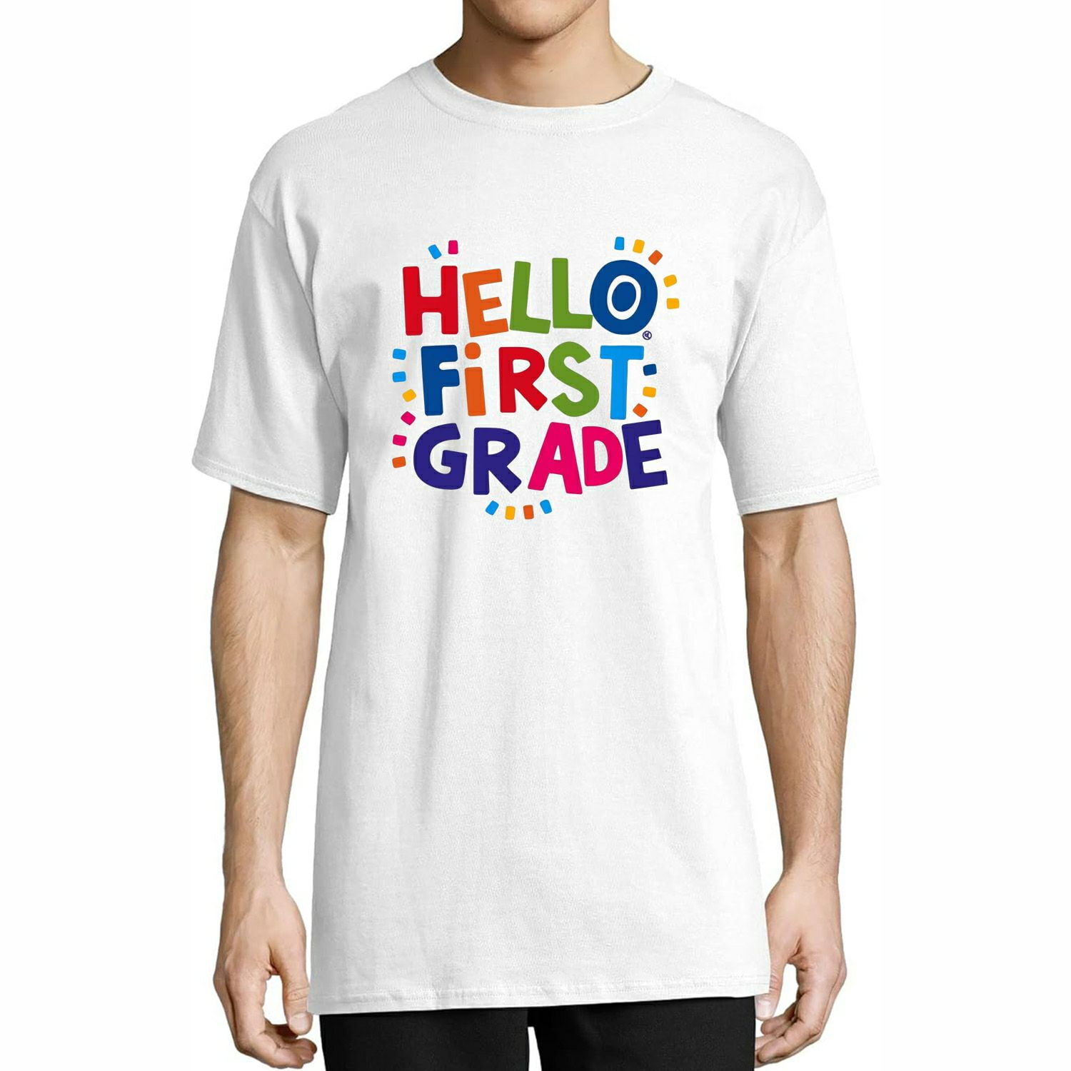 Funny First Grade 1St Rainbow First Day Of School Teacher Mens T Shirt ...
