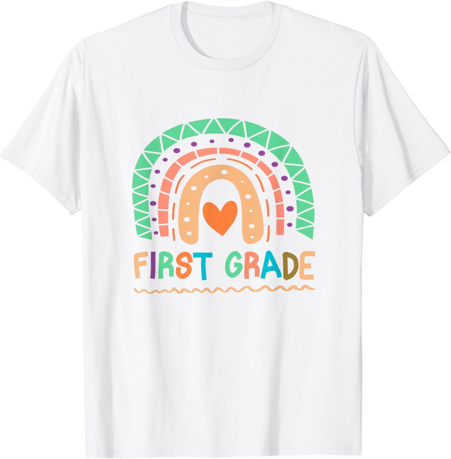Funny First Grade 1st Rainbow First Day Of School Teacher T-Shirt ...