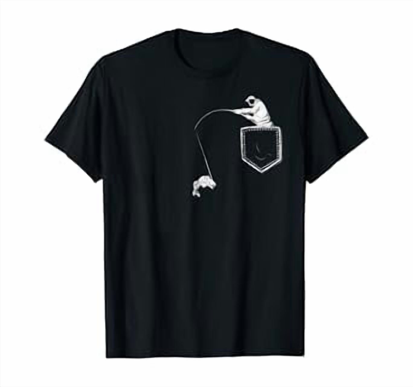 Funny Fisherman Fishing Pocket T Shirt For Father & Grandpa - Walmart.com