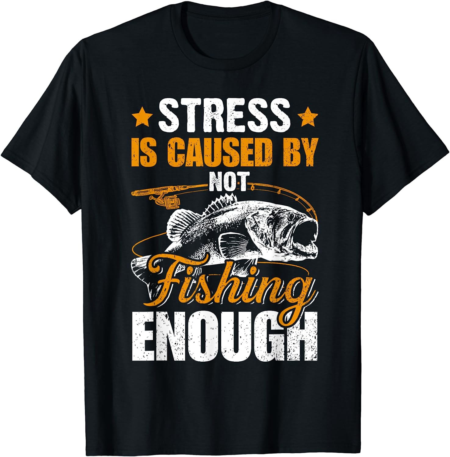 Funny Fishing Design For Men Women Bass Fly Fishing Lovers T-Shirt ...