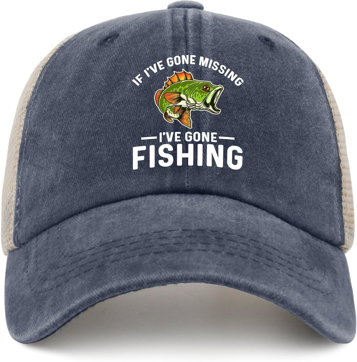 Funny Fishing Hat Here Fishy Fishy Fishy Cap Men Baseball Hats Cute Hat ...