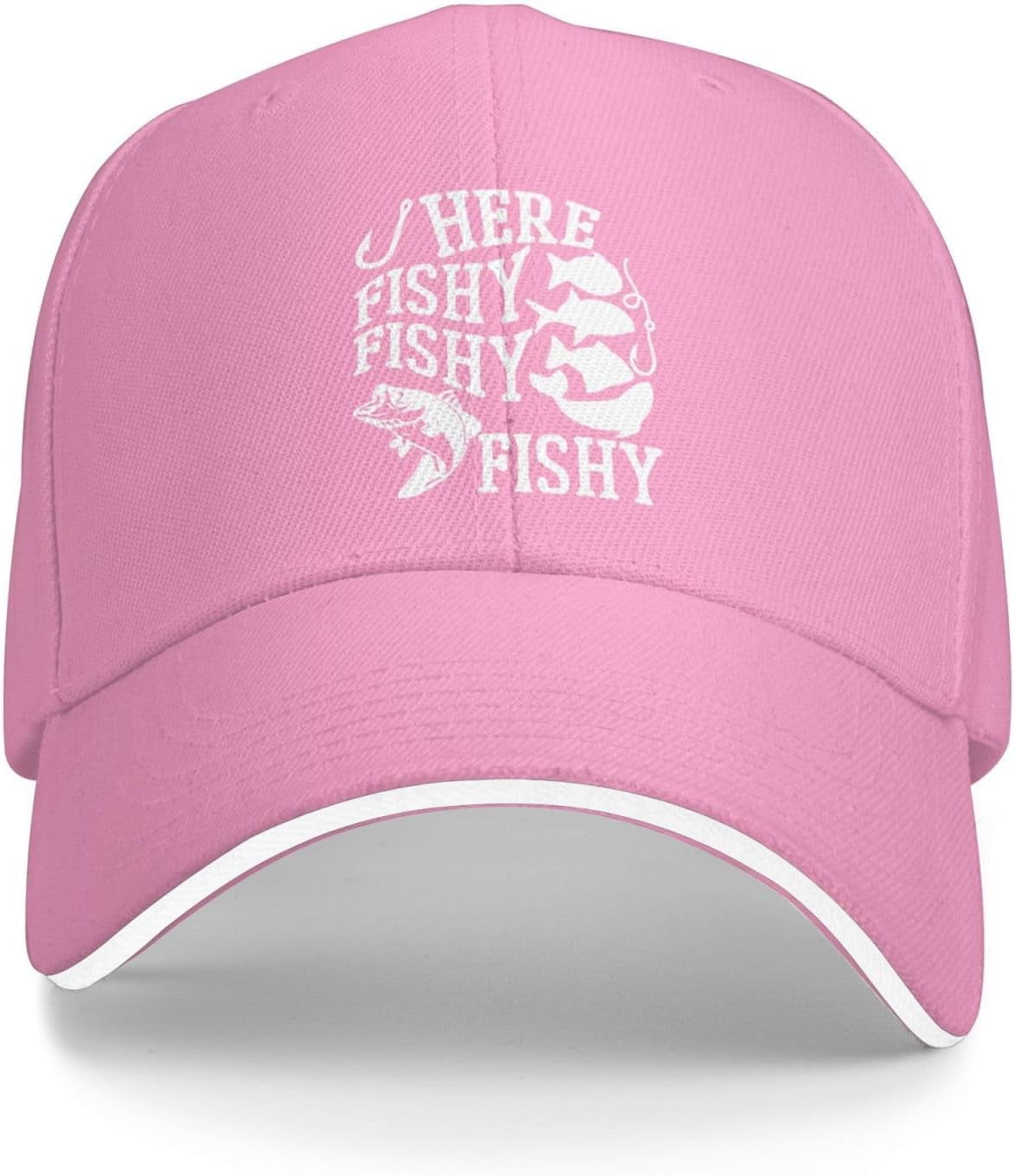 Funny Fishing Hat Here Fishy Fishy Fishy Cap Men Baseball Hats Trendy ...