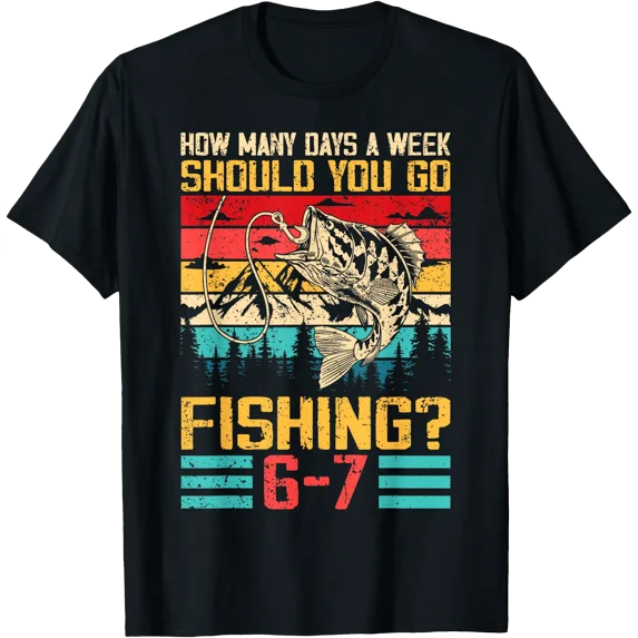 Funny Fishing Meme T-Shirt with Colorful Sunset Design for Outdoor ...