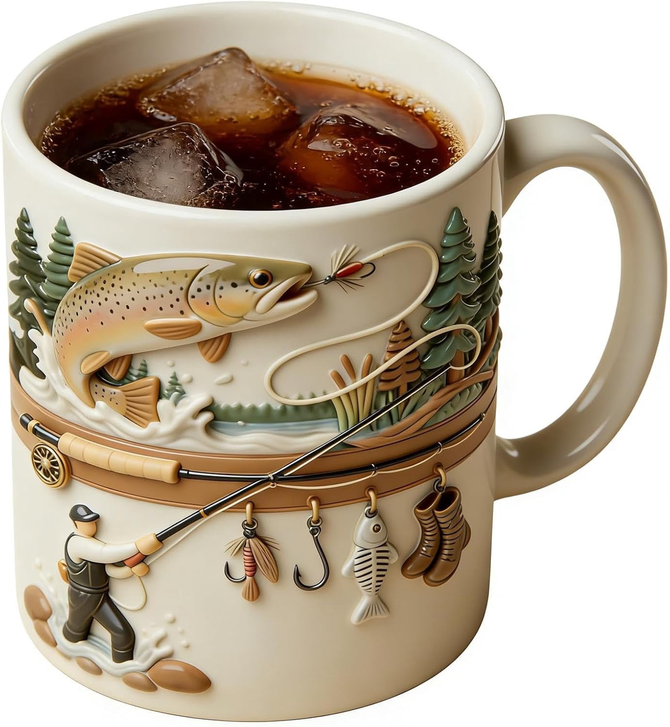 Funny Fishing Mug, Fish Coffee Mug, Novelty Fly Fish Mugs For Men ...