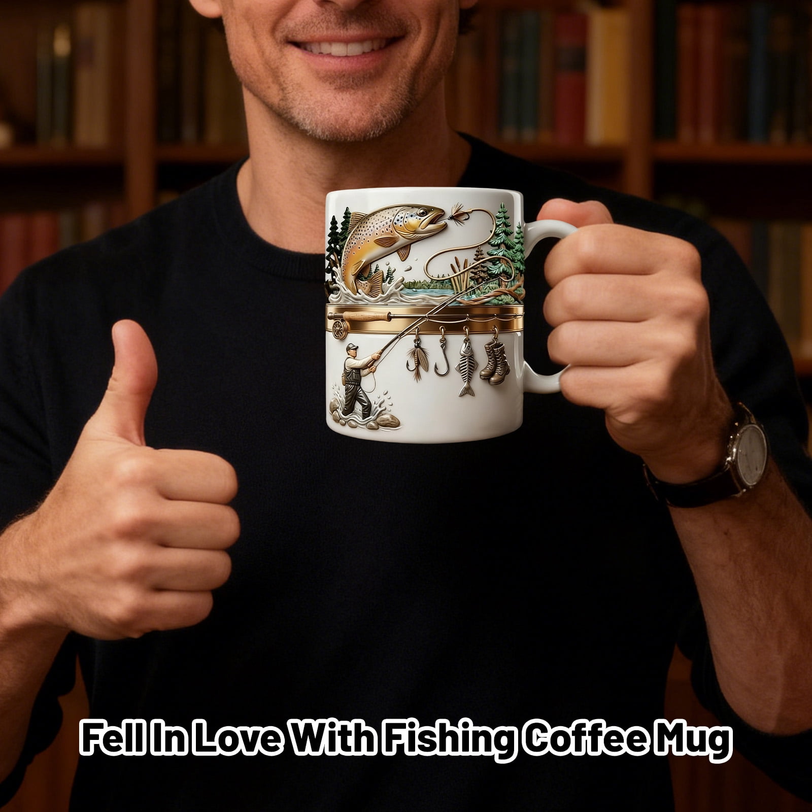 Funny Fishing Mug, Fish Coffee Mug, Novelty Fly Fish Mugs For Men ...