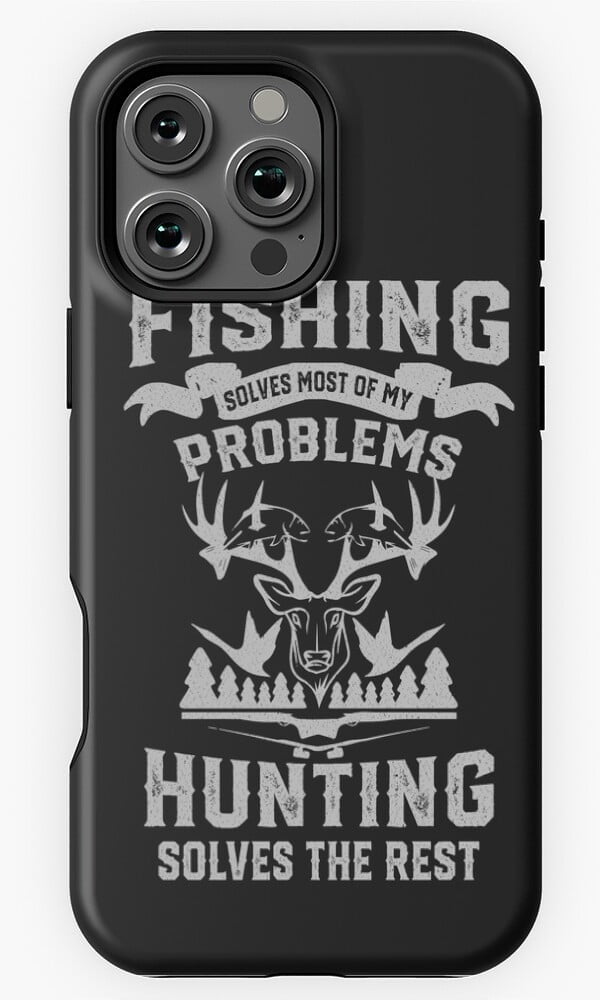 Funny Fishing and Hunting Outdoor Hobby Phone Case for iPhone 11 12 13 ...