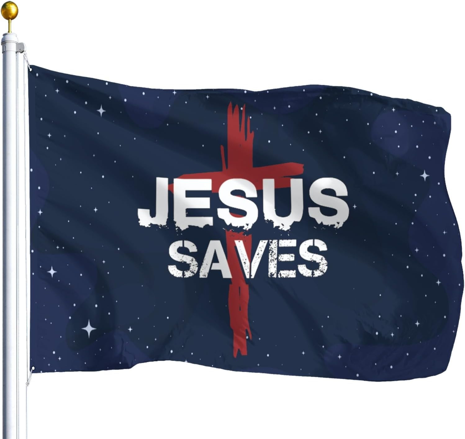 Funny Flags Jesus Flags JESUS SAVES Flags Outdoor Cool Tapestry For ...