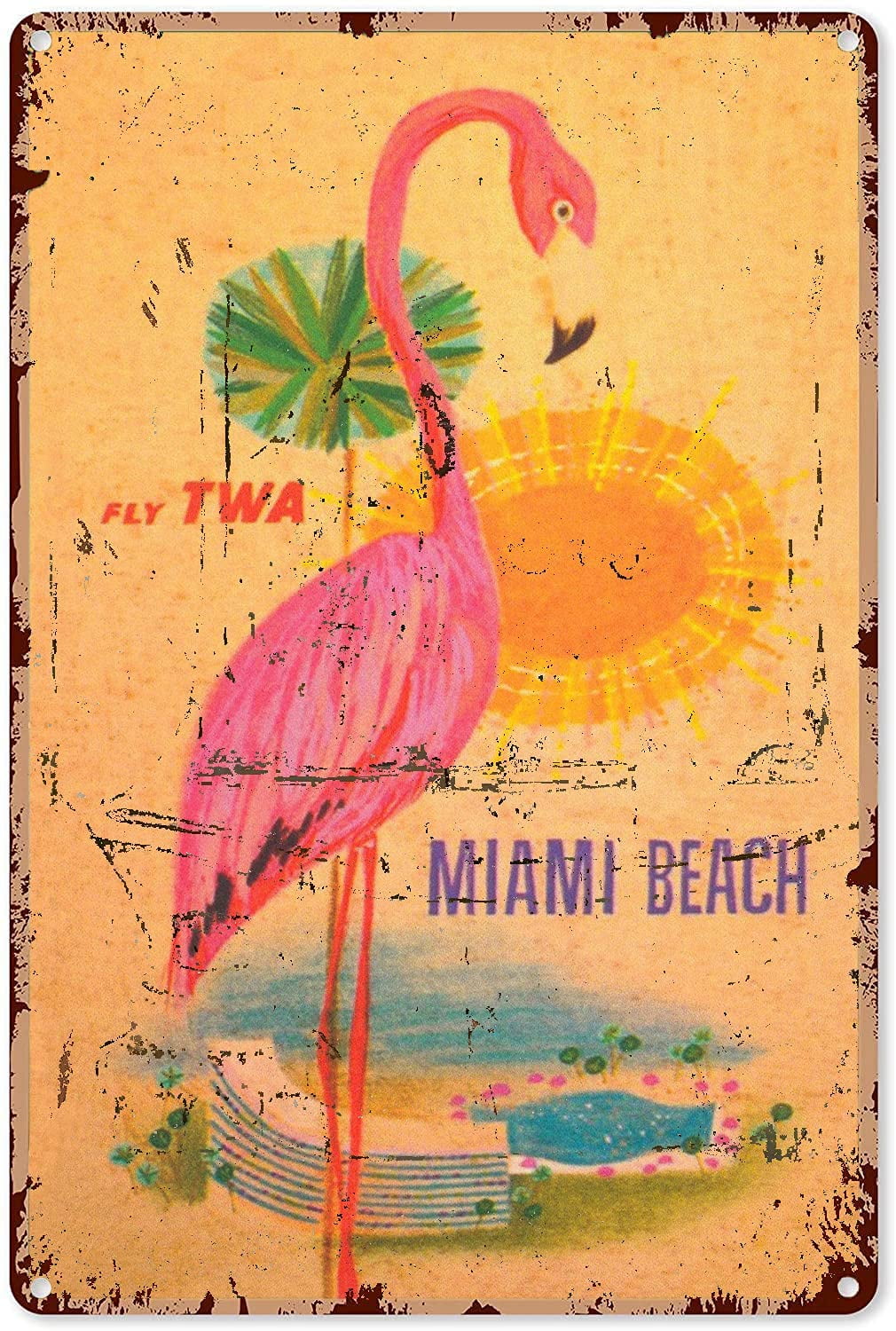 Funny Flamingo Gifts Just A Girl Who Loves Flamingos and Beaches Tin ...
