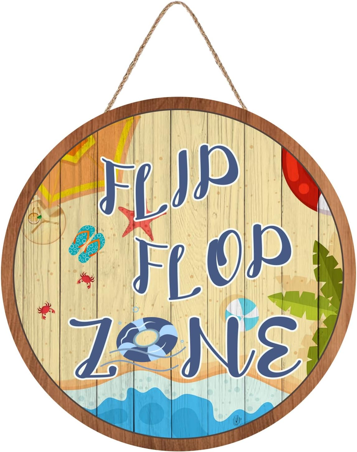 Funny Flip Flop Decor Sign Beach Wall Decor Summer Door Decor Hanging ...