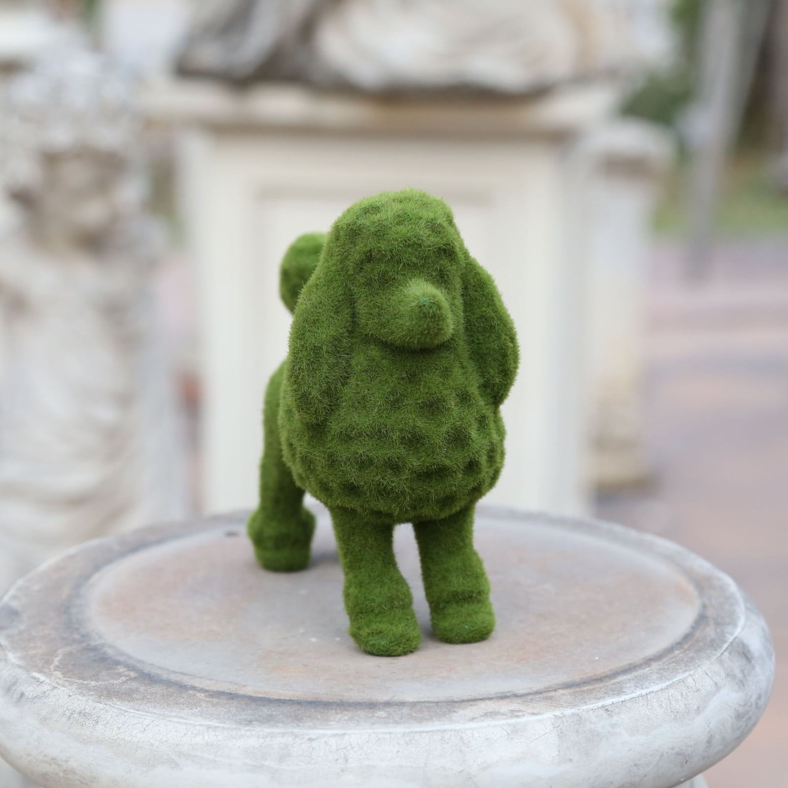 Funny Flocking Dog Statue, Outdoor Garden Ornament, Durable Resin ...