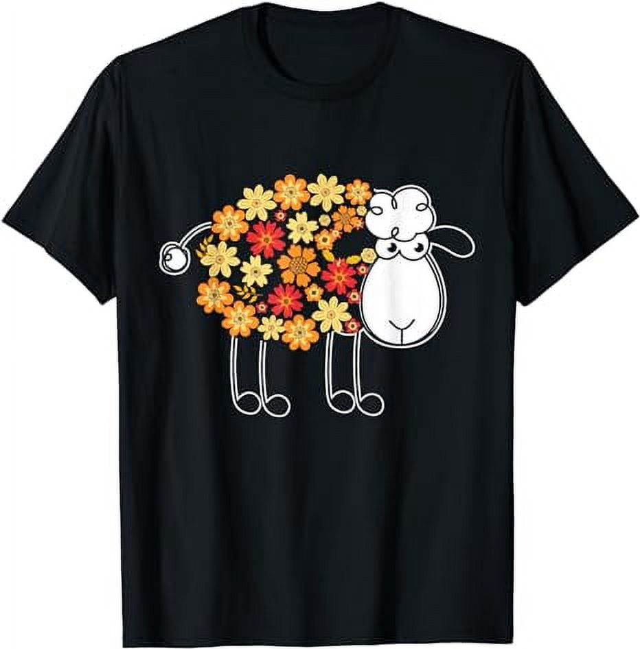Funny Flower Sheep Design for Farming Lovers T-Shirt - Walmart.com