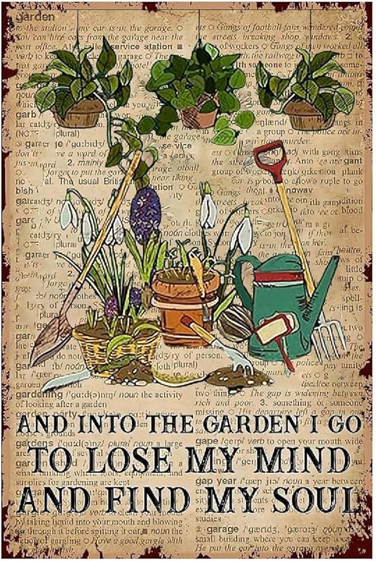 Funny Flowers Dragonfly Metal Sign, Metal Country Rustic Tin Sign ...