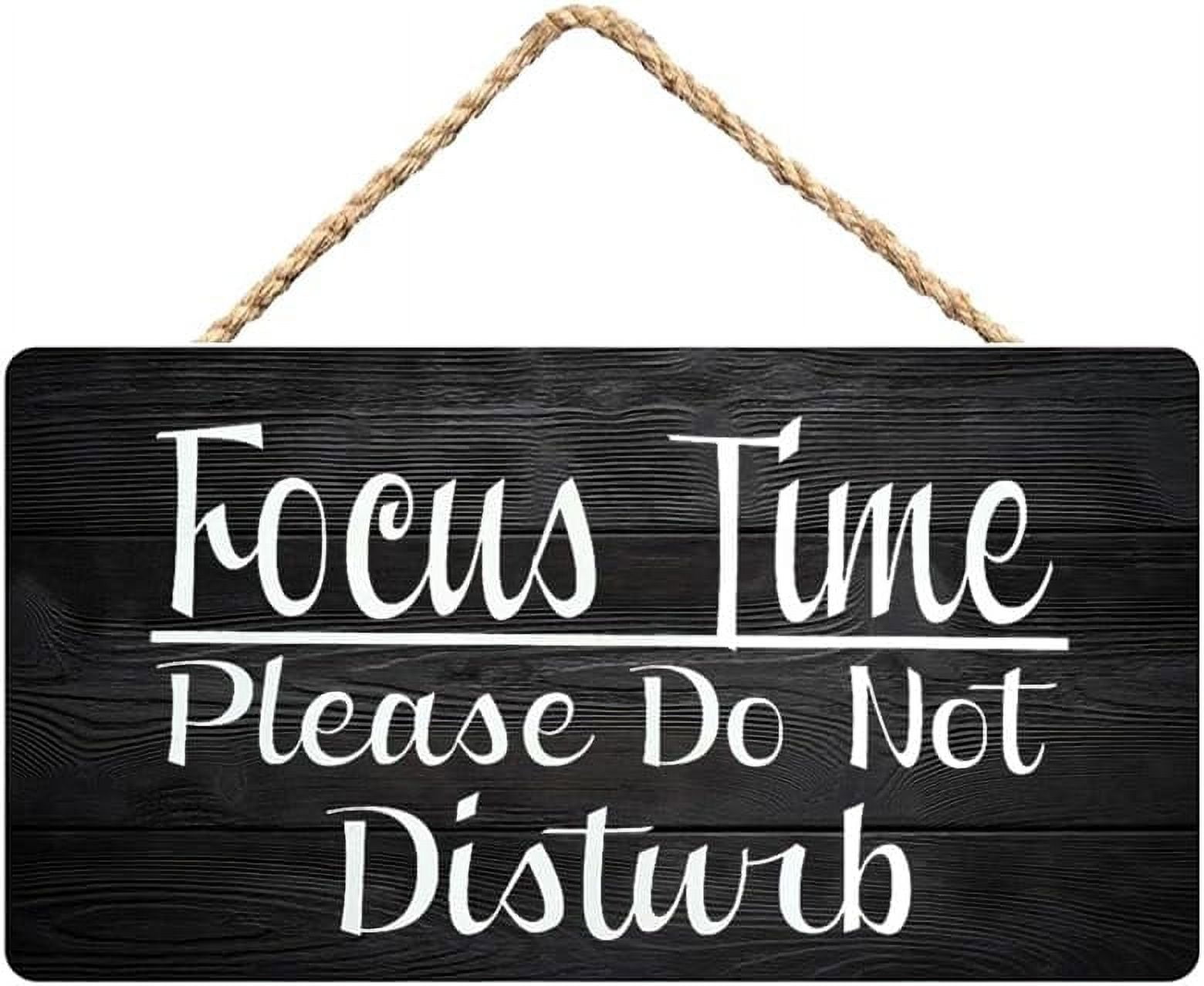 Funny Focus Time Please Do Not Disturb Wood Sign Rustic Virtual Work ...