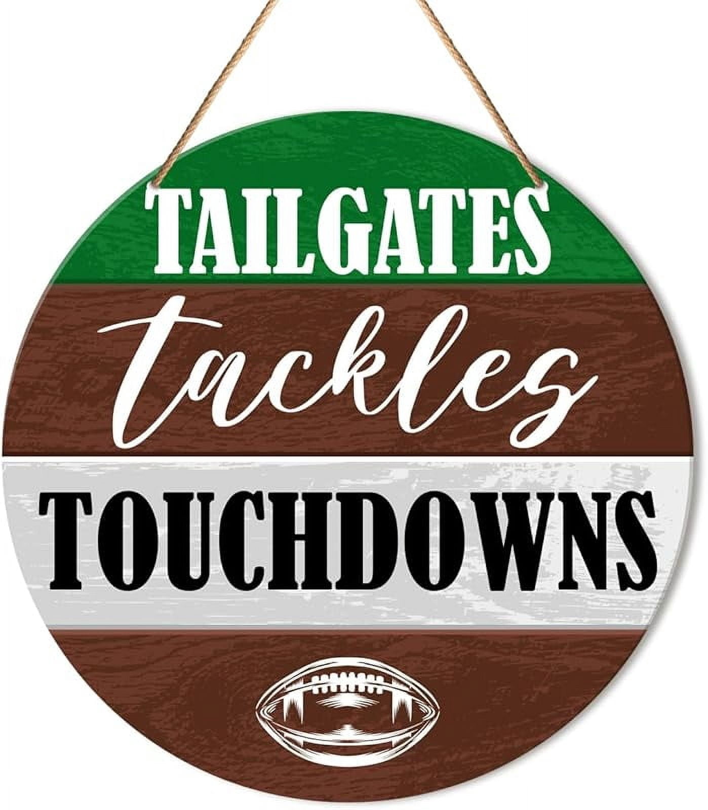 Funny Football Wooden Door Signs Wall Decor, Football Hanging Sign ...