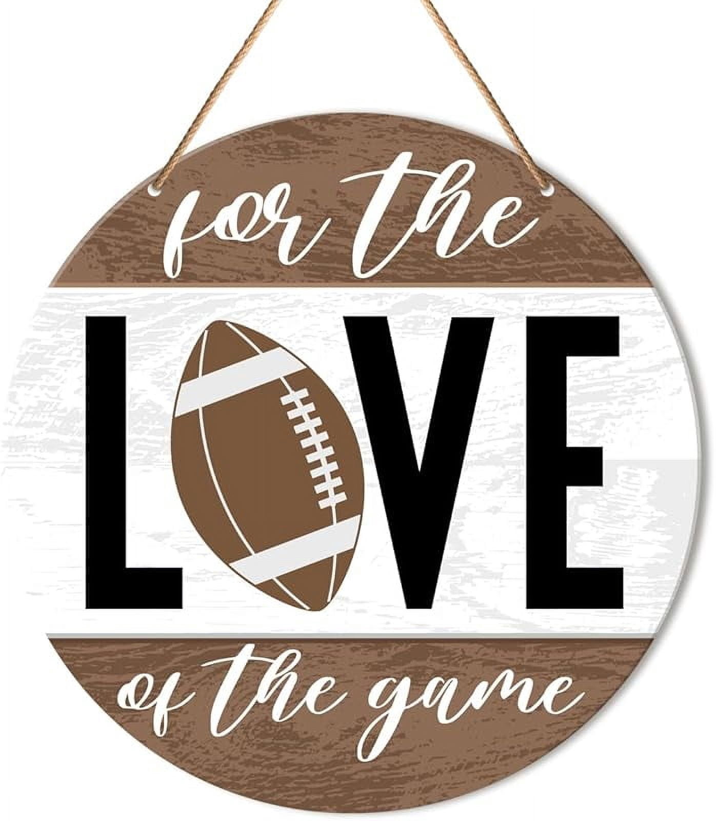 Funny Football Wooden Door Signs Wall Decor, Football Hanging Sign ...