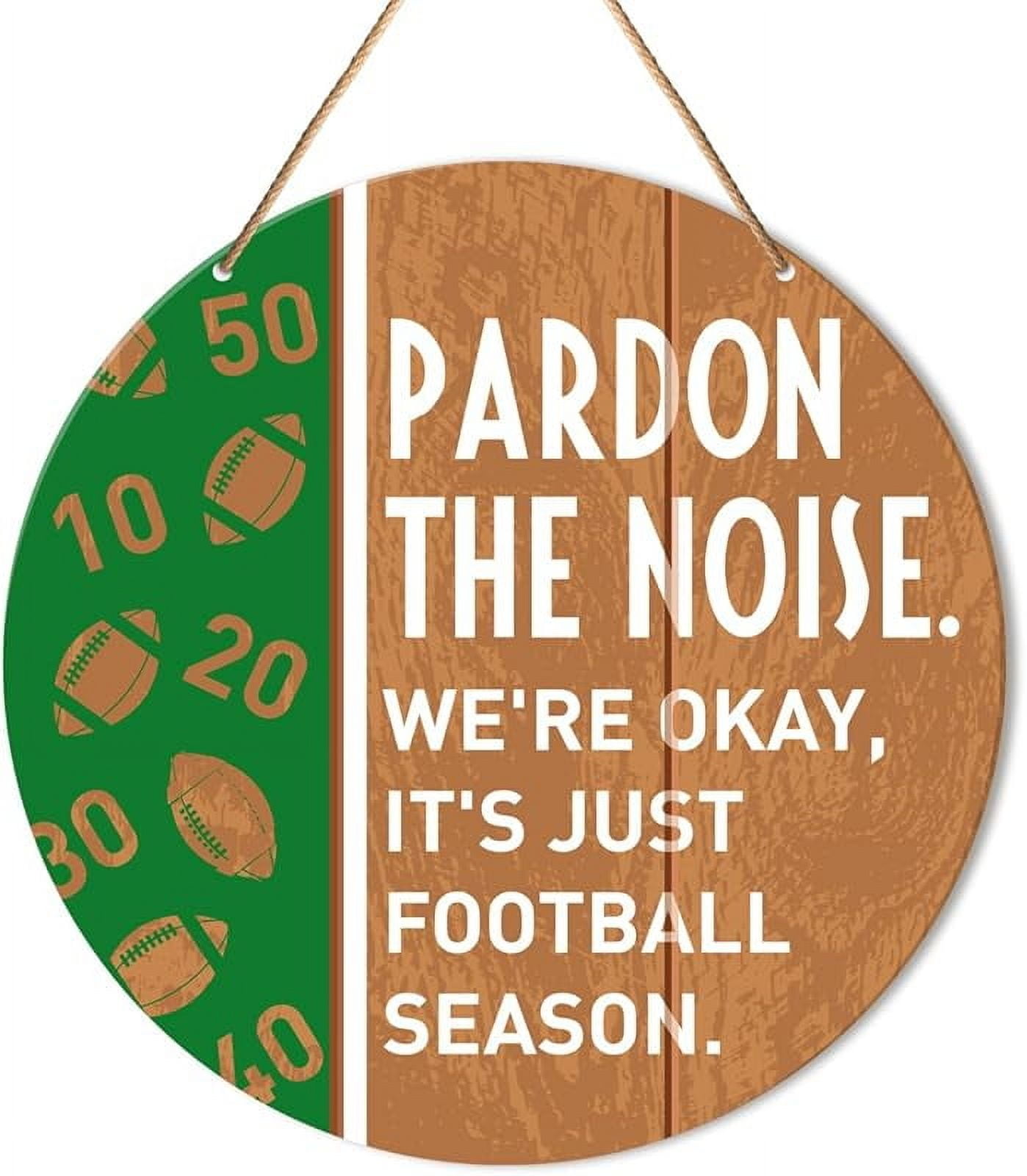 Funny Football Wooden Door Signs Wall Decor, Football Hanging Sign ...