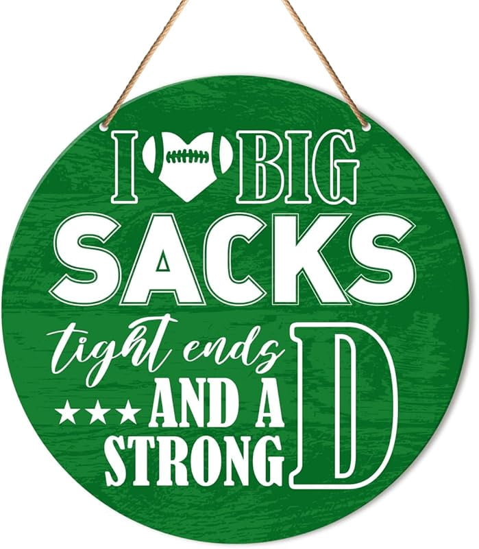 Funny Football Wooden Door Signs Wall Decor, Football Hanging Sign ...