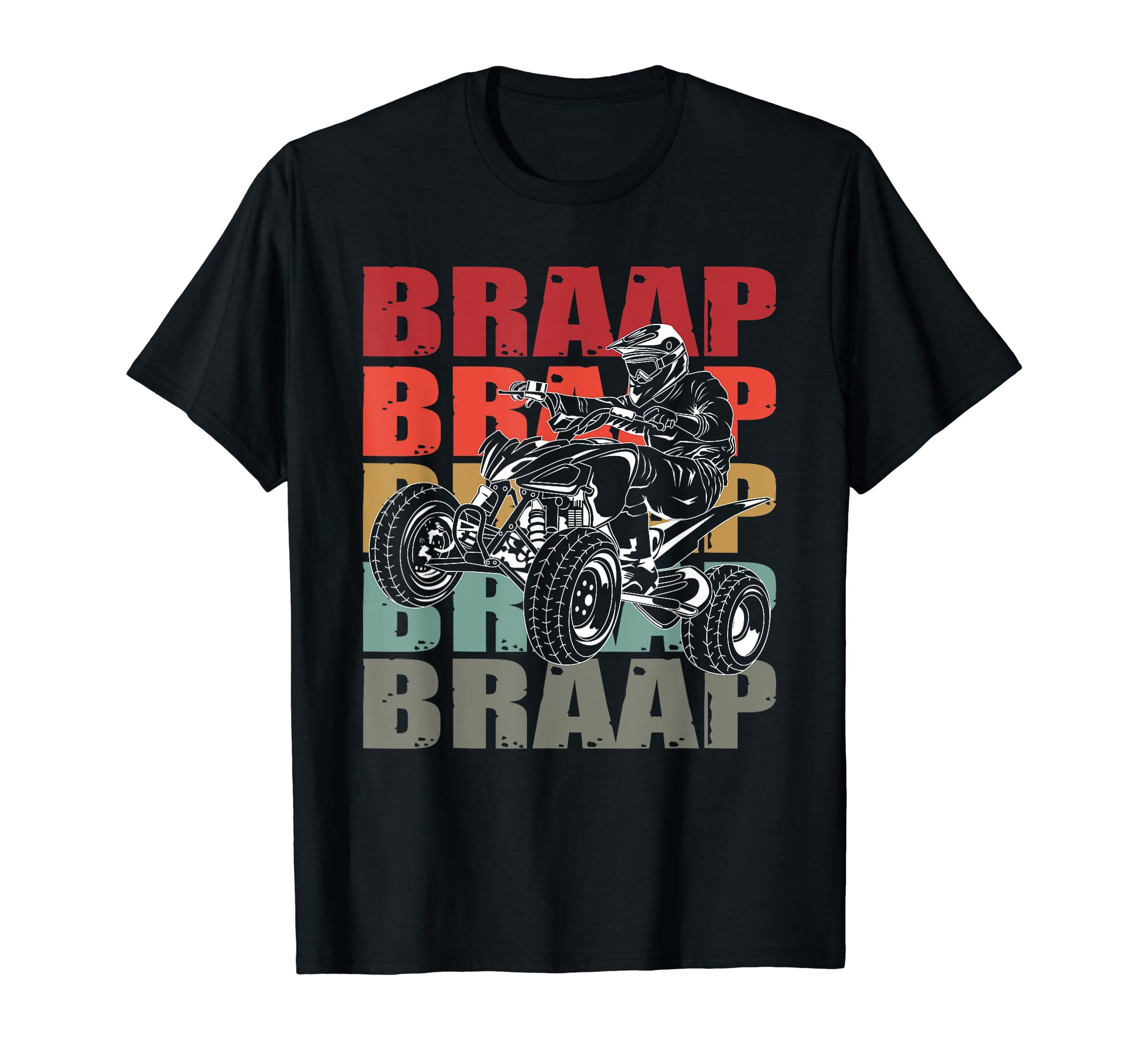Funny Four Wheeler Quad Riding ATV Rider Racing Vintage Gift T-Shirt ...